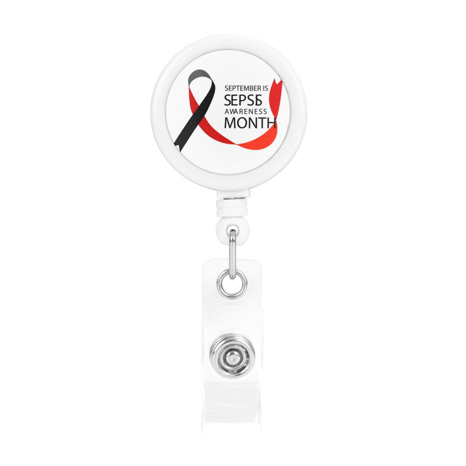 Sepsis Awareness Month Badge Reel Retractable Badge Holder ID Card ...