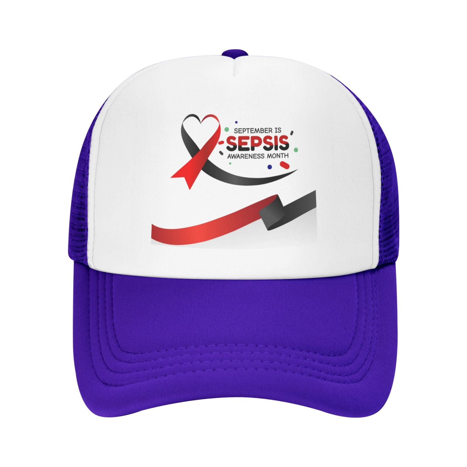 Sepsis Awareness Month Hats for Men Women Mesh Baseball Cap Adjustable ...