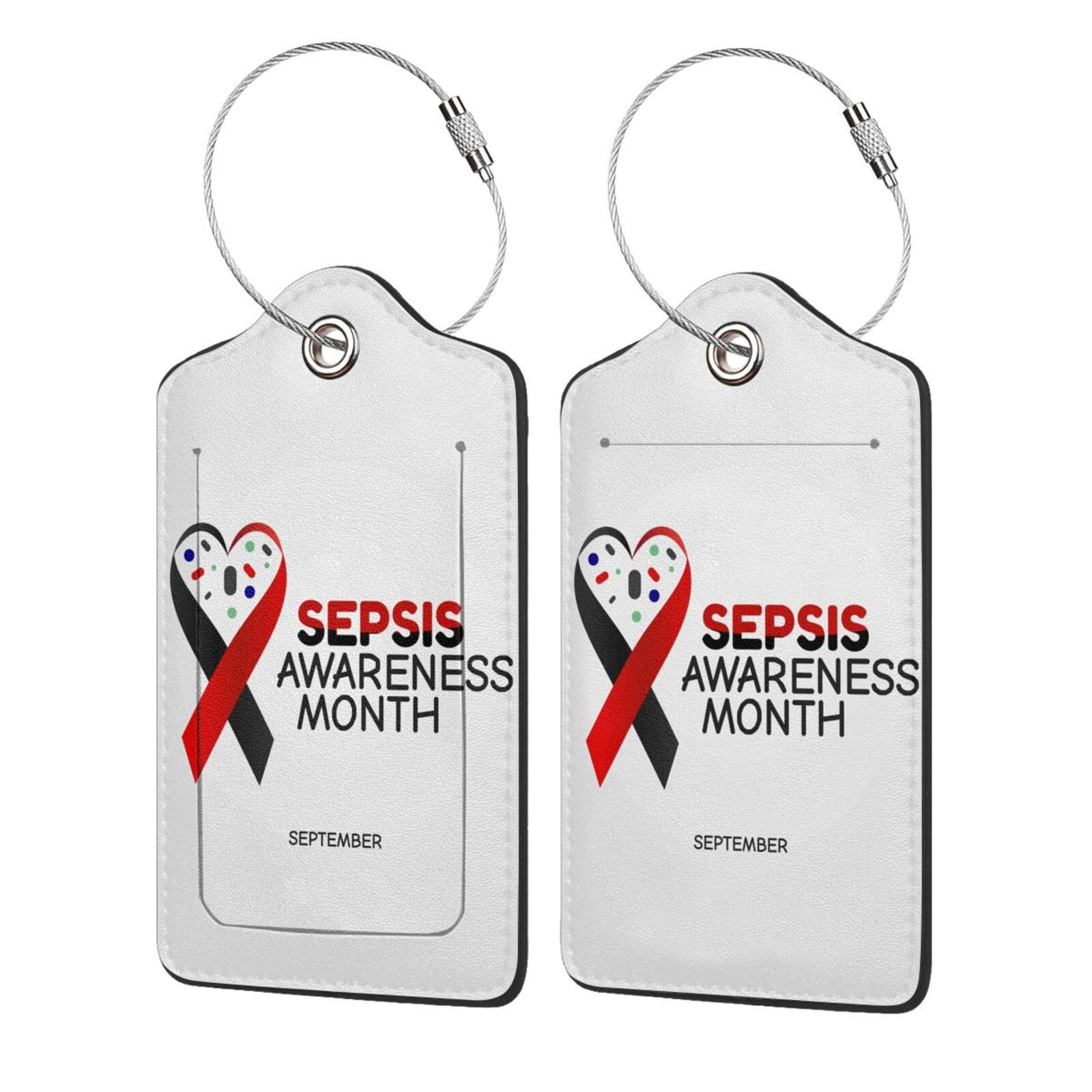 Sepsis Awareness Month Luggage Tags for Suitcase Tags Identifiers with ...