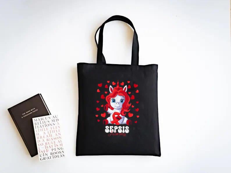 Sepsis Awareness Month Red Ribbon Unicorn Cute Gift, Support, Magical ...