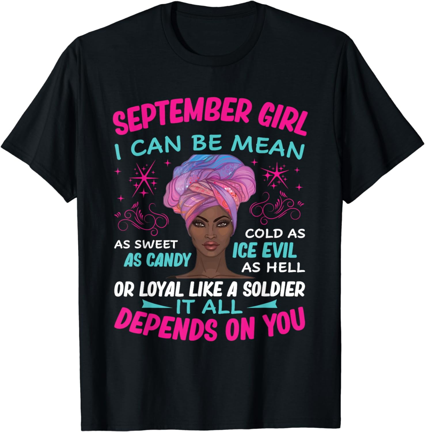September Girl I Can Be Mean As Sweet As Candy Plus-size casual trend T ...