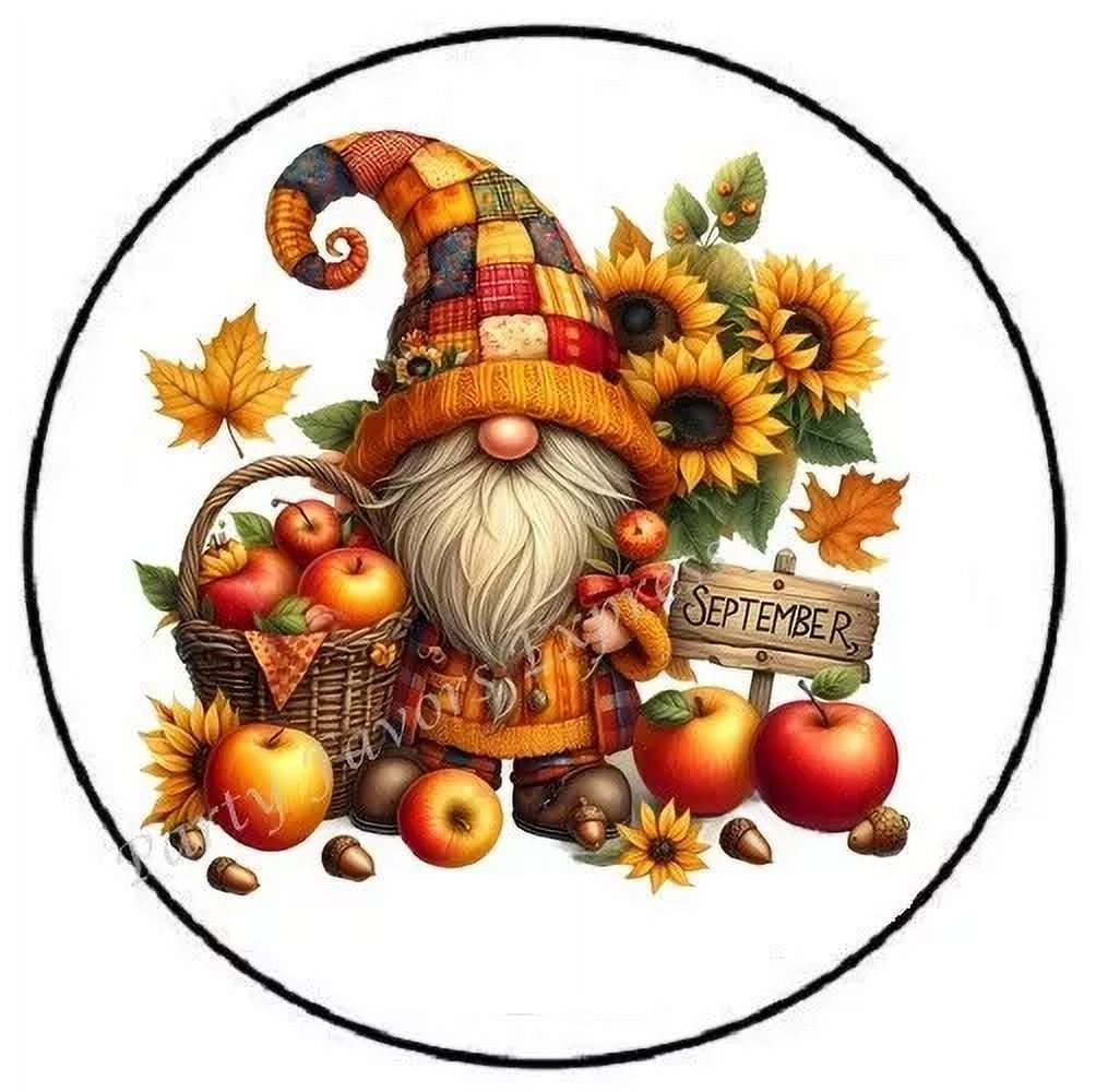 September Gnome Month Stickers Party Favors Phone Decal Water Bottle ...