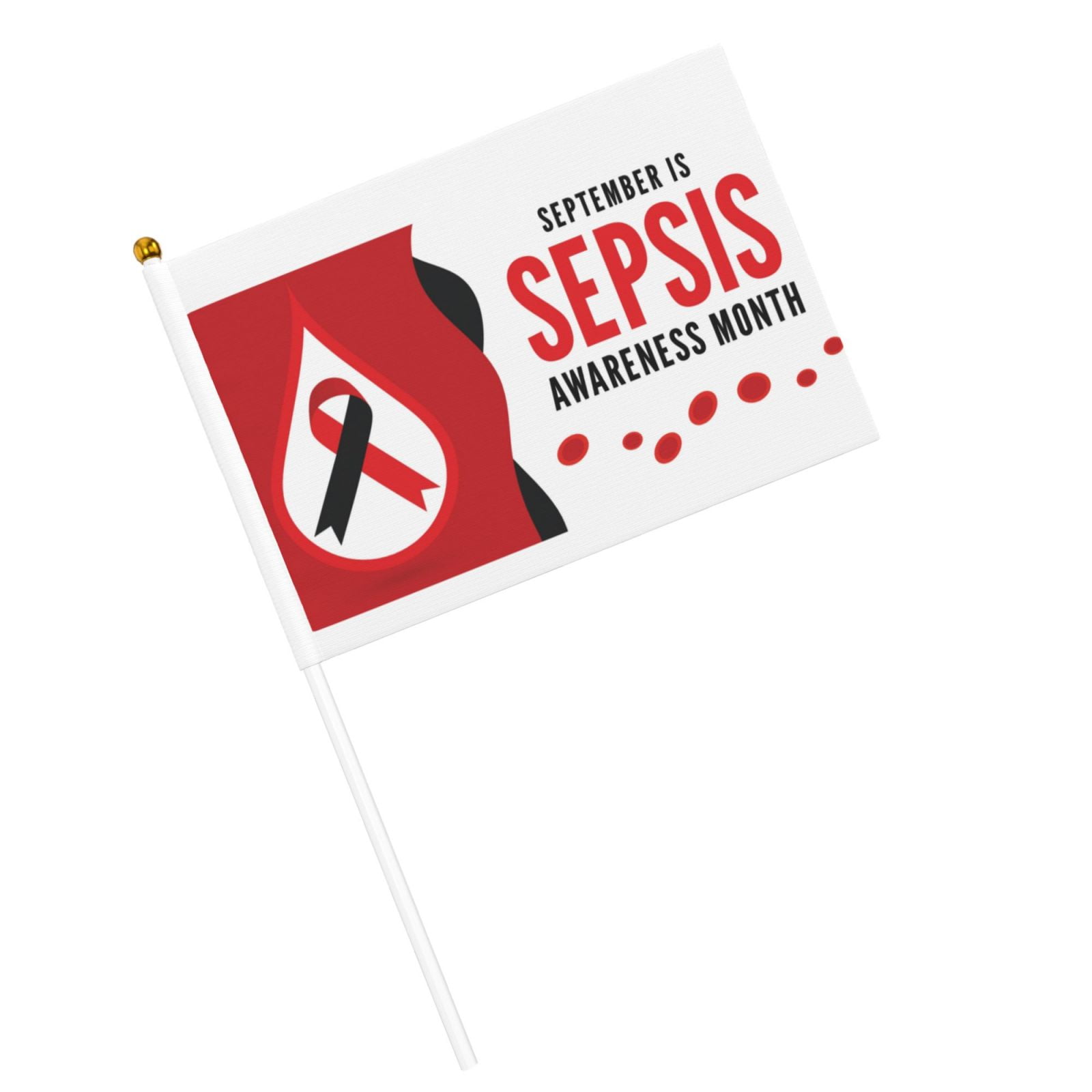 September Is Sepsis Awareness Month Flag Small Mini Hand Held Flags ...