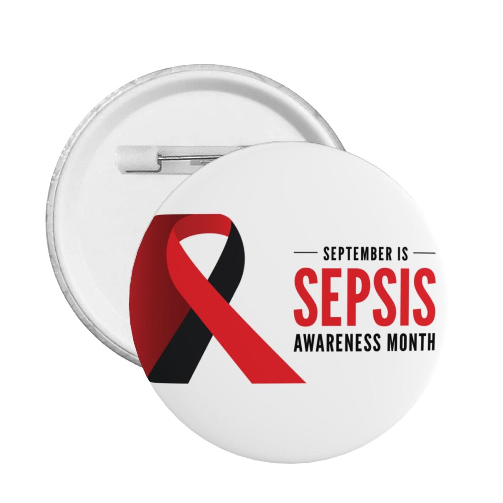 September Is Sepsis Awareness Month Pin Button Badge, Personalised ...