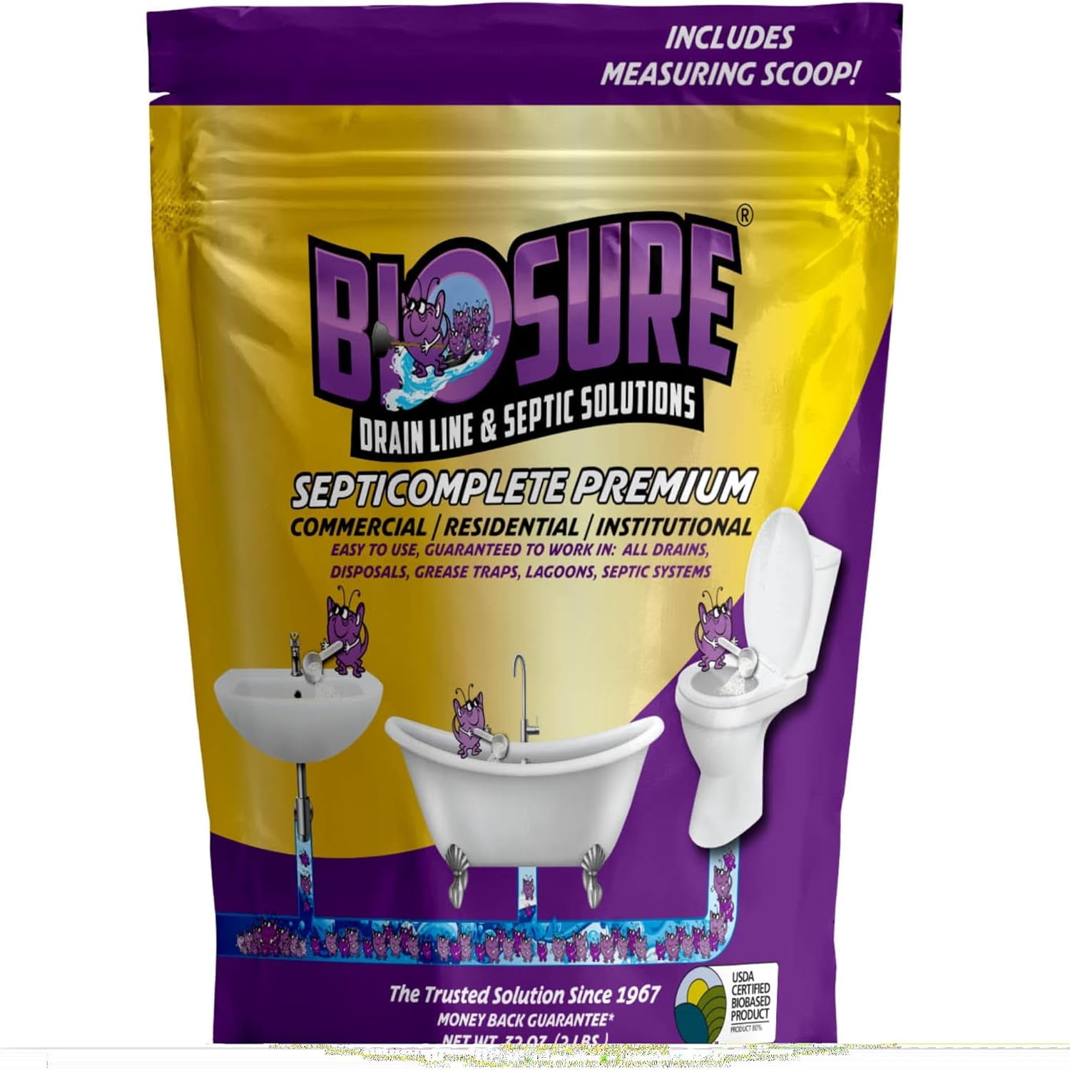 SeptiComplete Premium Powder: 2 lbs of Septic Tank & Septic Line ...