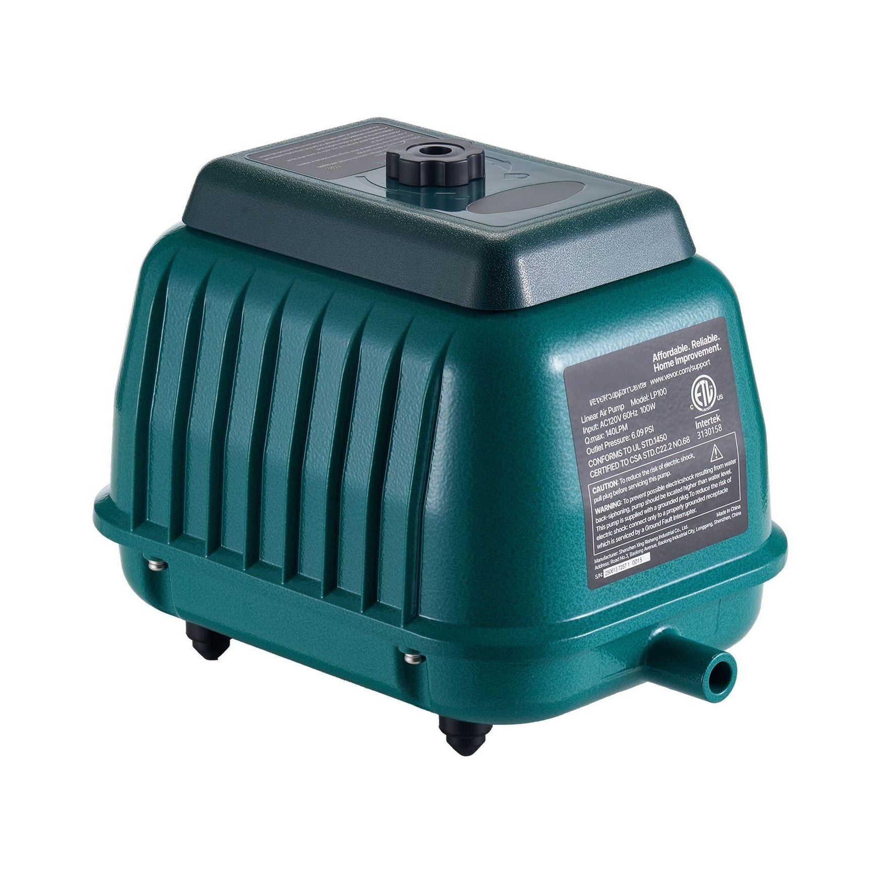 Septic Aerator Pump, 2219 GPH Linear Air Pump for Ponds & Tanks ...