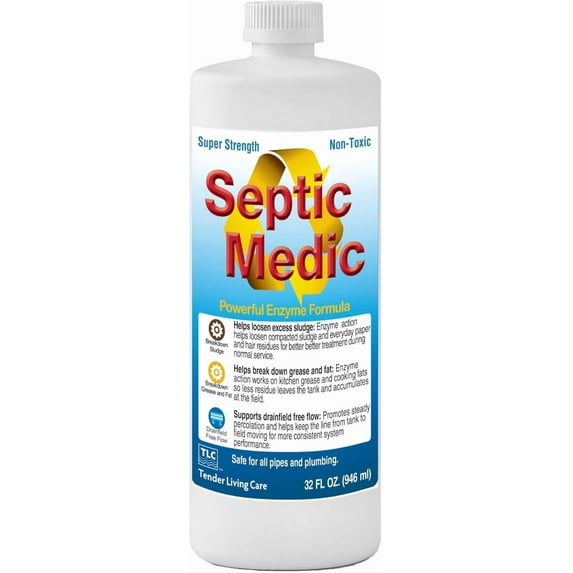 Septic Medic Septic Tank Treatment, Enzyme System Cleaner, Breakdown ...