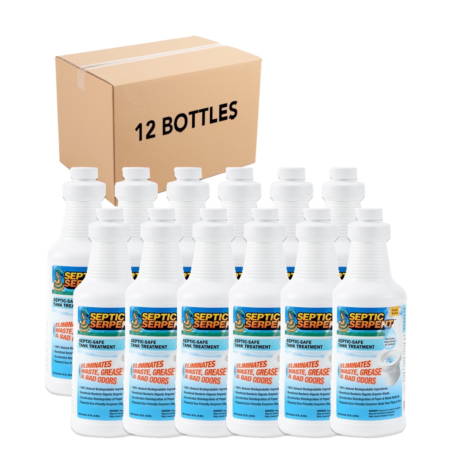 Arkwright Home Septic Serpent Tank Cleaner 32 Fl Oz Bottle - Case of 12 ...