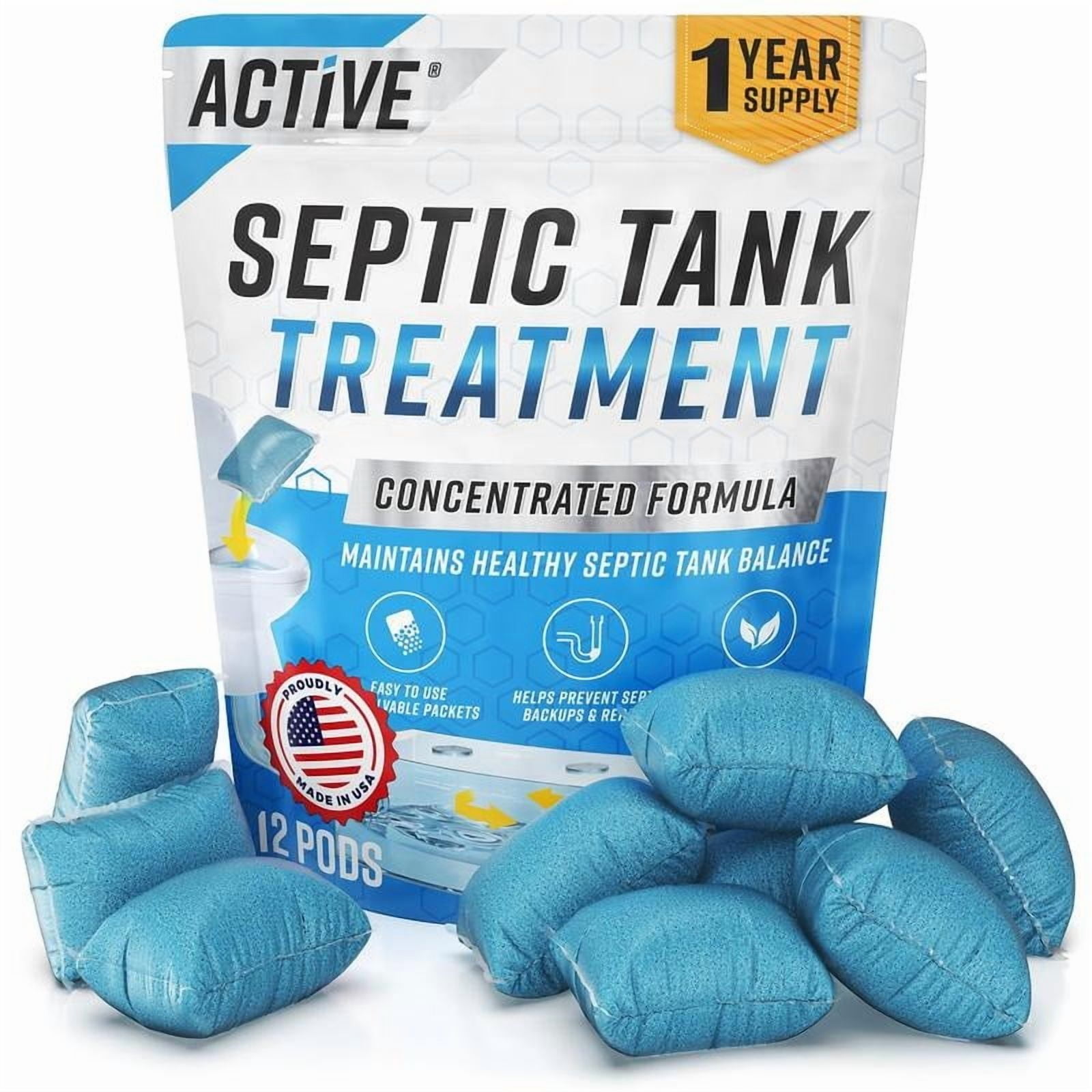 Septic Tank System Treatment Pods - 12 Dissolving Packets | Enzyme ...