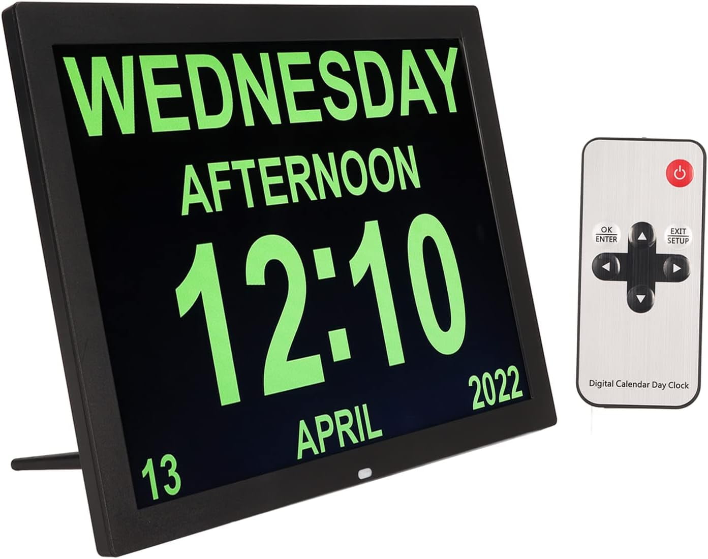 Septpenta Digital Calendar Alarm Clock Day Clock with 15" Large Display ...