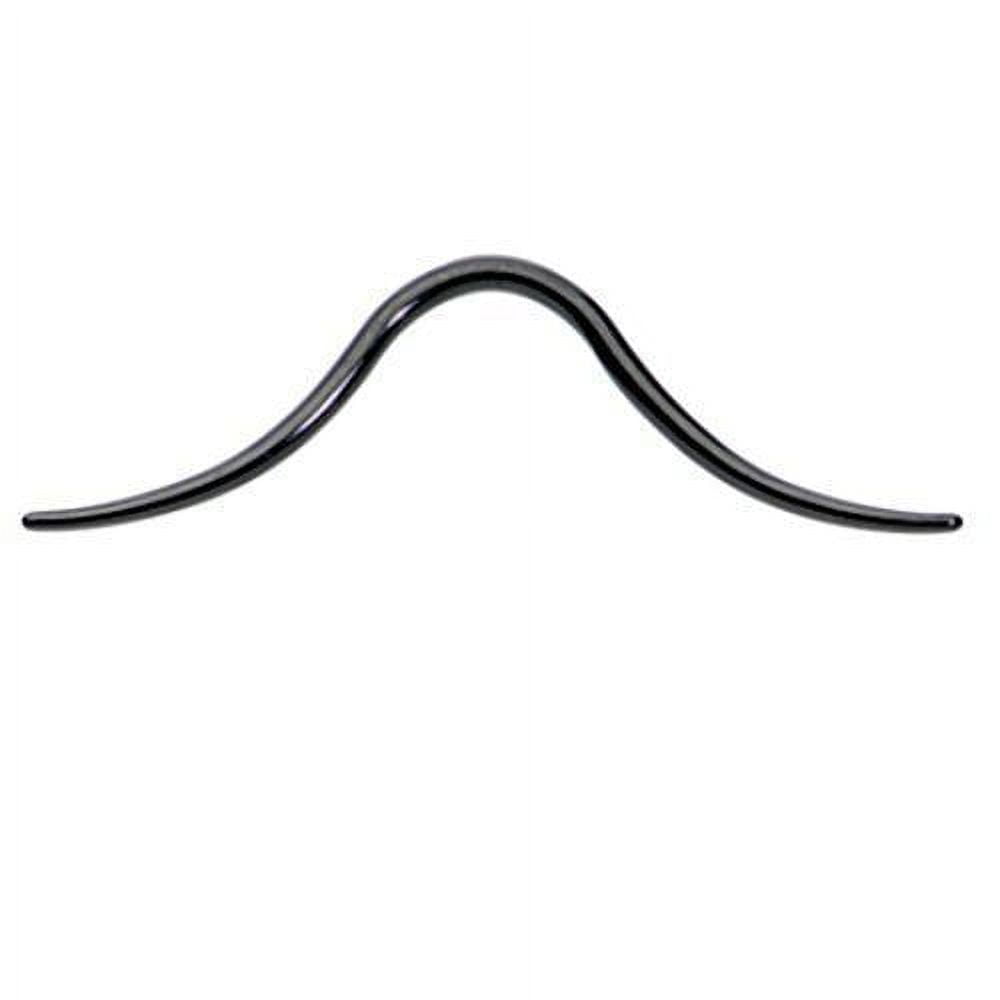 Septum Mustache Ring Piercing Black Anodized Over Surgical Steel 16G ...