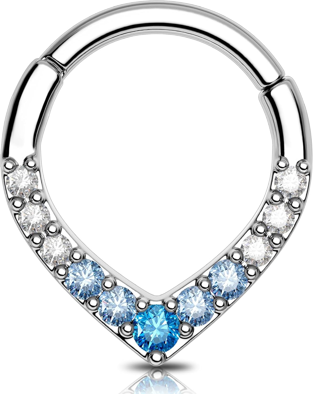 Septum Quality Rings 16G, V-Shaped Septum Piercing Jewelry, 316L ...