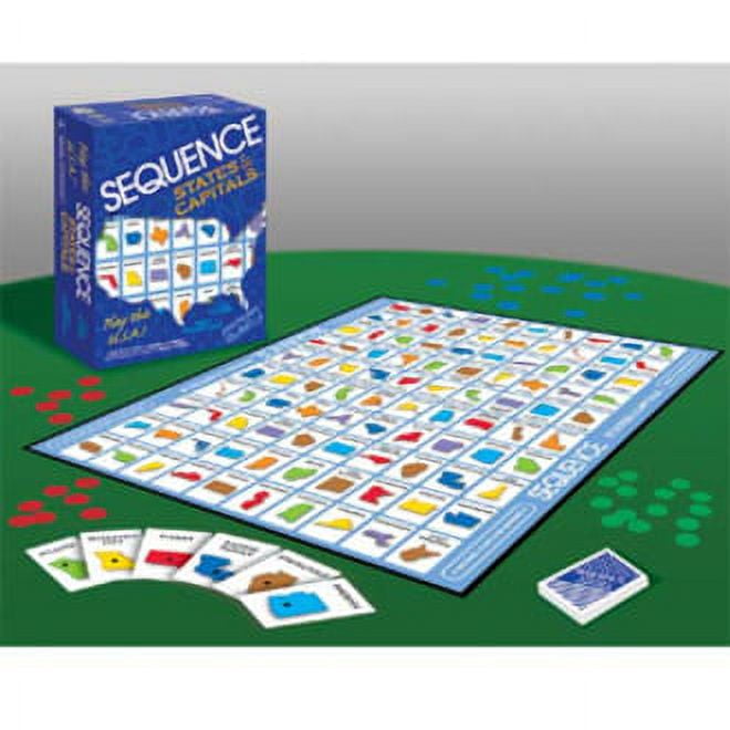 Jax Sequence States & Capitals Board Game for Ages 7+, Fun Learning ...