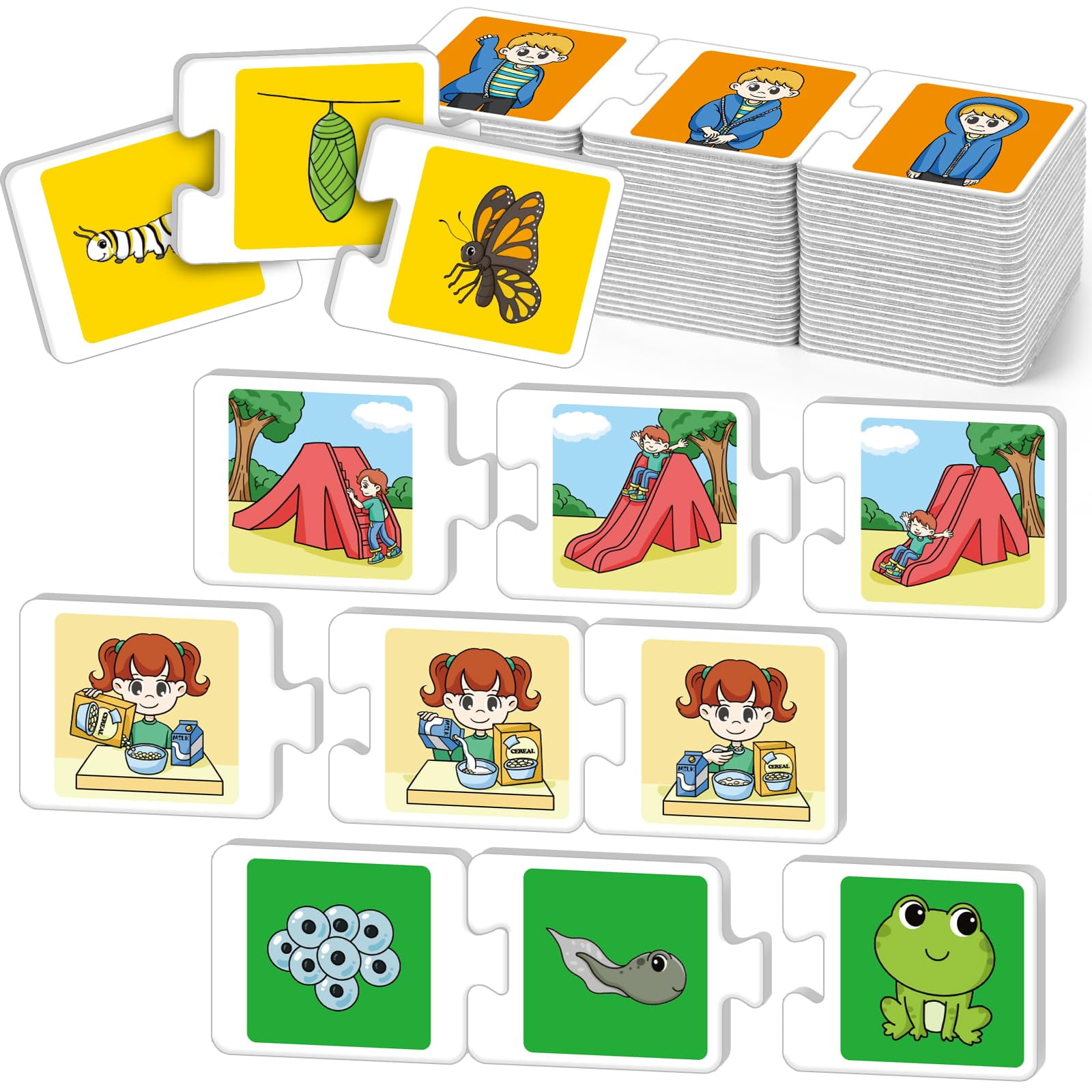 Sequencing Puzzle Cards,Sequence Board Game For Kids,Speech Therapy Materials For Autism ...