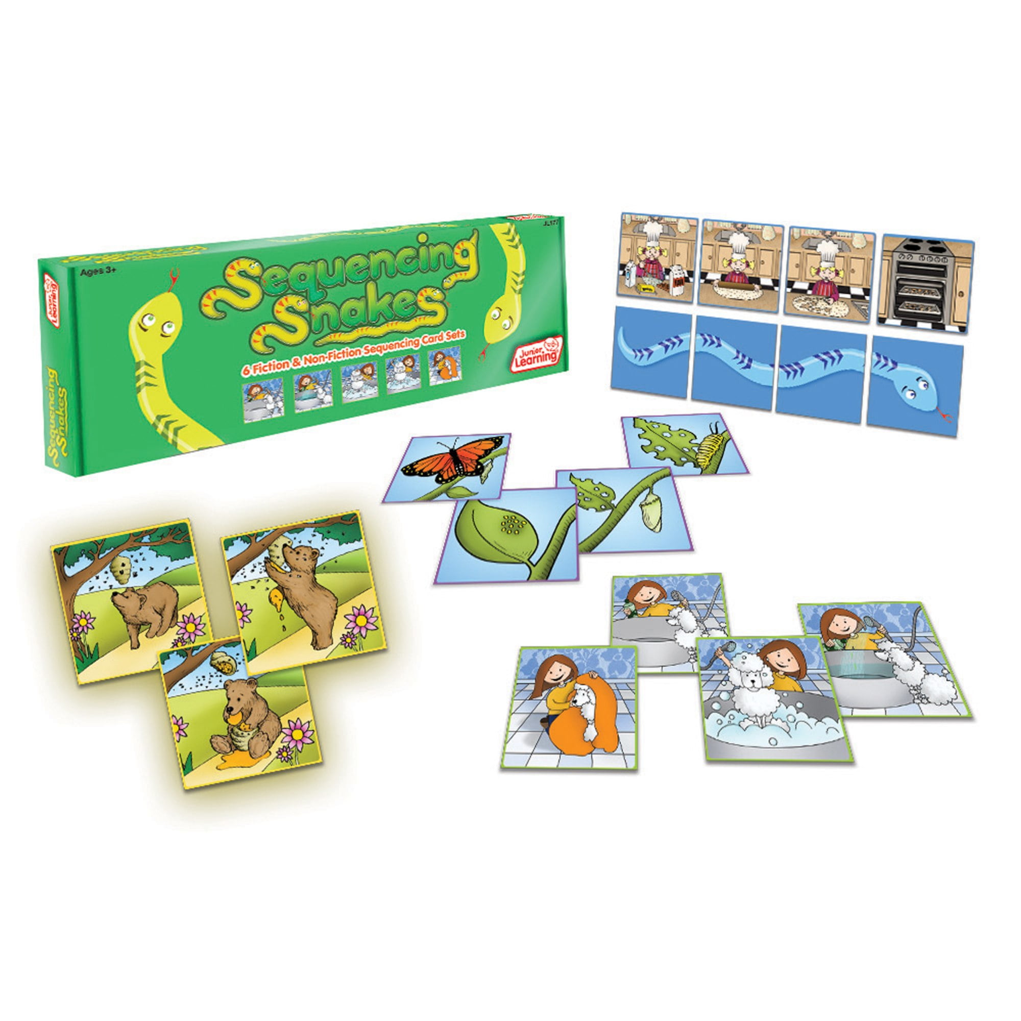 Sequencing Snakes Junior Learning for Ages 5-6 Kindergarten 1st Grade ...