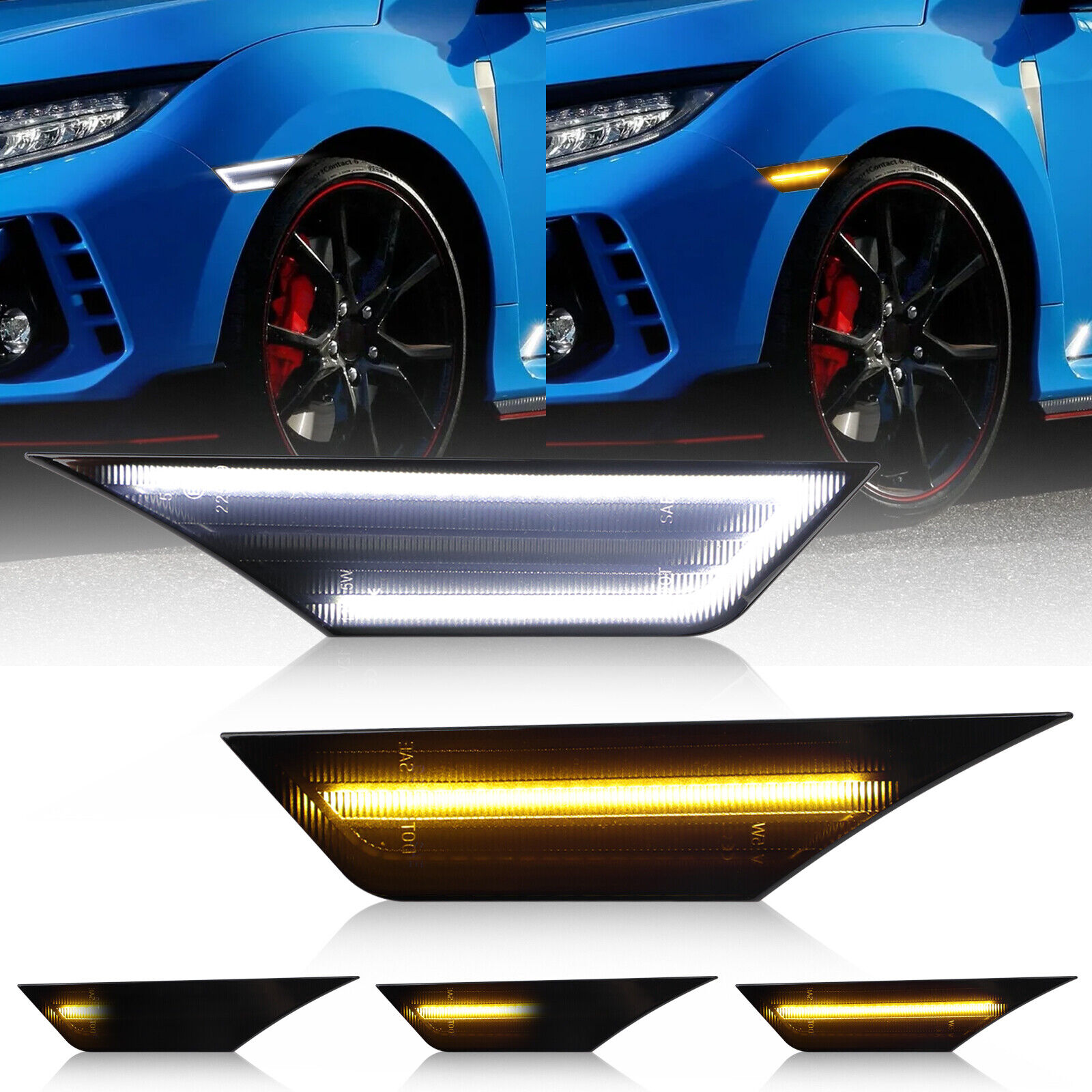 Sequential LED Side Marker Light Switchback Turn Signal For 2016-21 ...