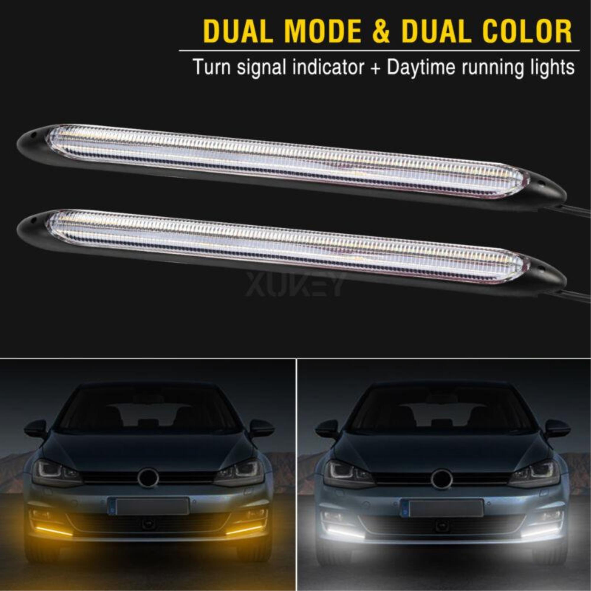 Sequential LED Strip Turn Signal Indicator Car DRL Daytime Running ...
