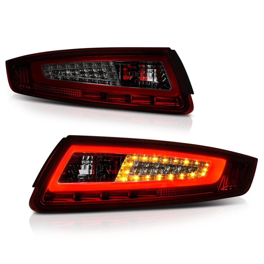 VIPMOTOZ For 2005-2008 Porsche 997-Series 911 Carrera Smoke Red Lens ...