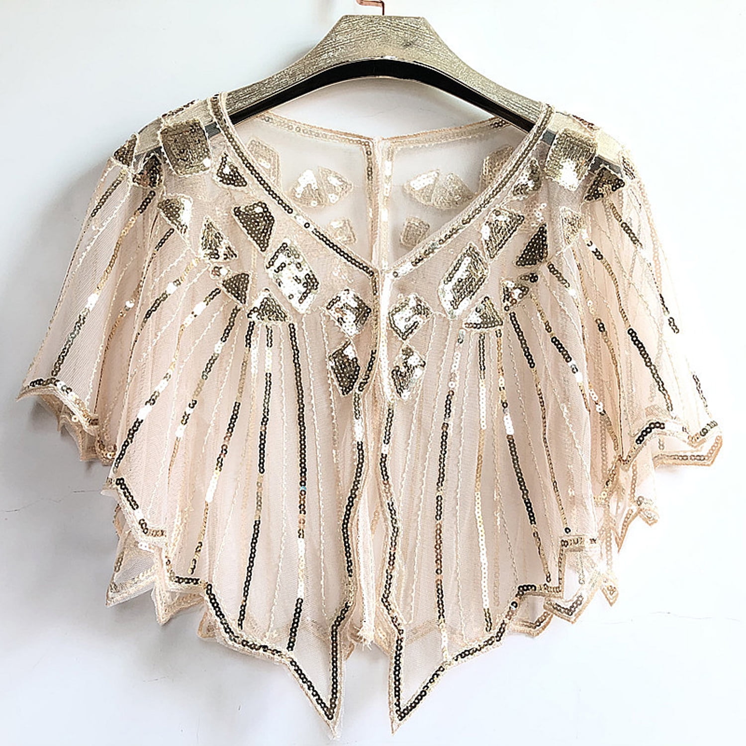 Sequin Beaded Art Deco Evening Cape Women's Shawl - Walmart.com