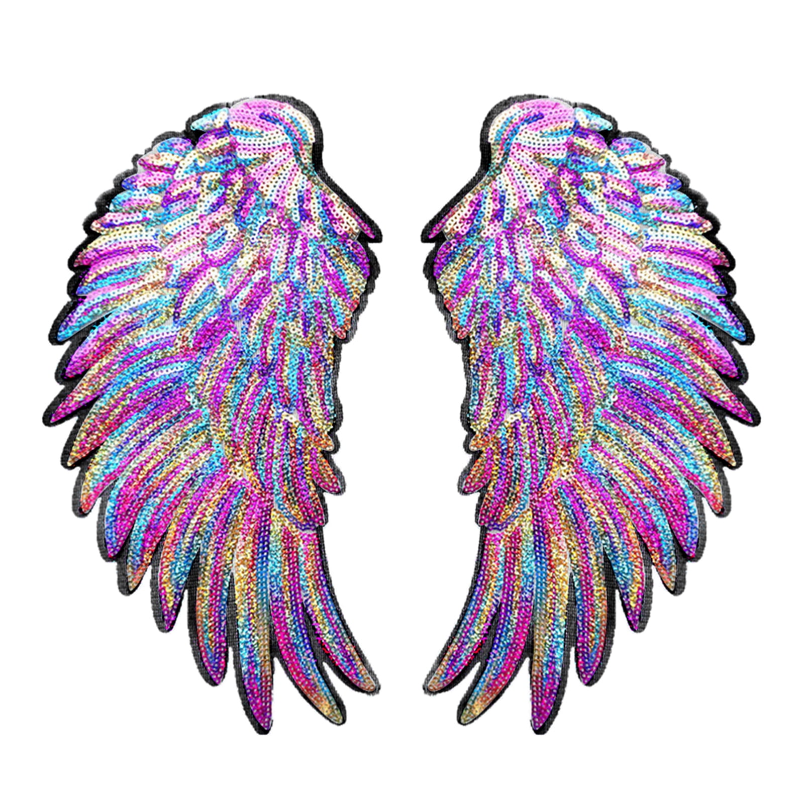 Sequin Bling Angel Iron On Embroidered Applique for Jackets - Walmart.com