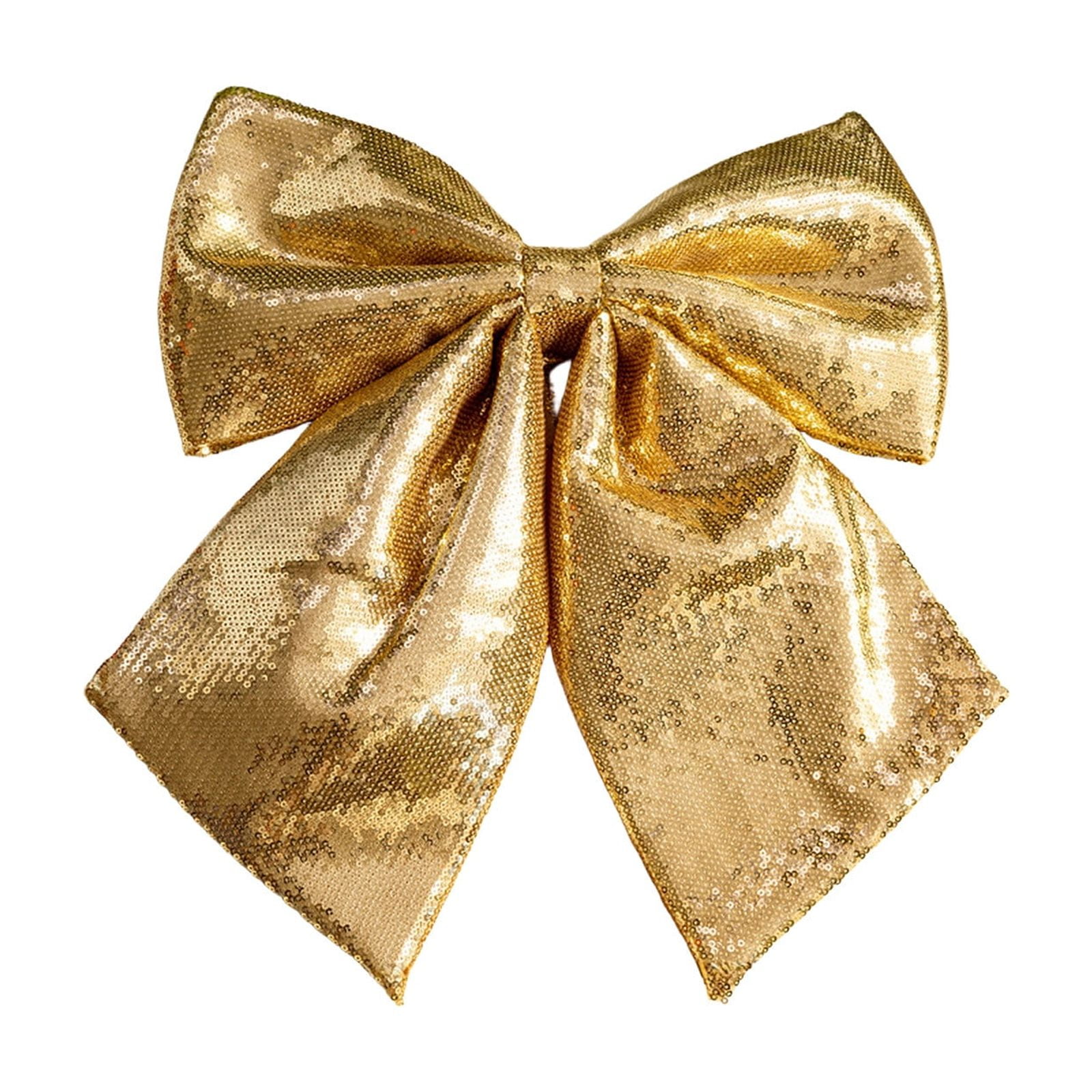 Sequin Bow Decoration, Glitter Christmas Bow Ornament, Hand-Sewn ...
