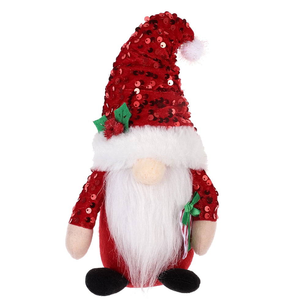 Sequin Christmas Gnomes Plush Ornament, Handmade Swedish Tomte Santa ...