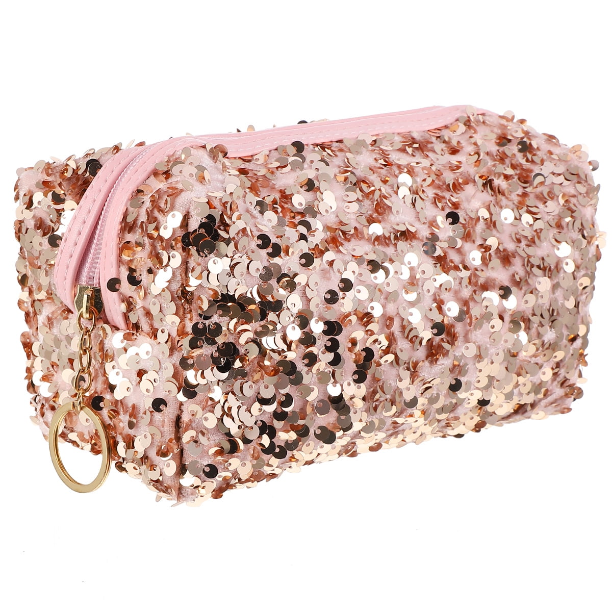 Sequin Cosmetic Bag Glitter Makeup Zipper Toiletry Organizer for Women ...