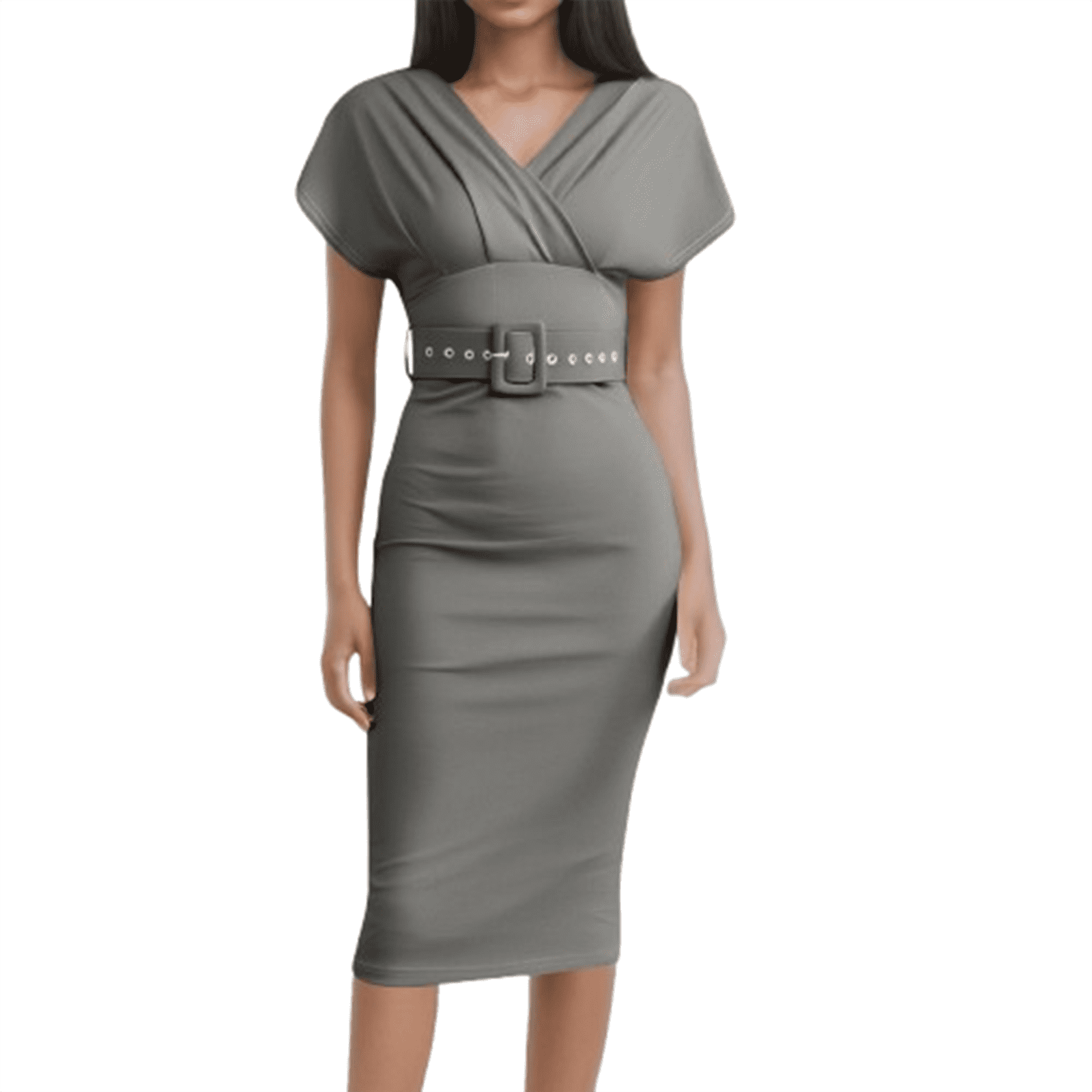 Sequin Dress For Women, Wedding Guest Casual High Waist Cap Sleeve Wrap ...