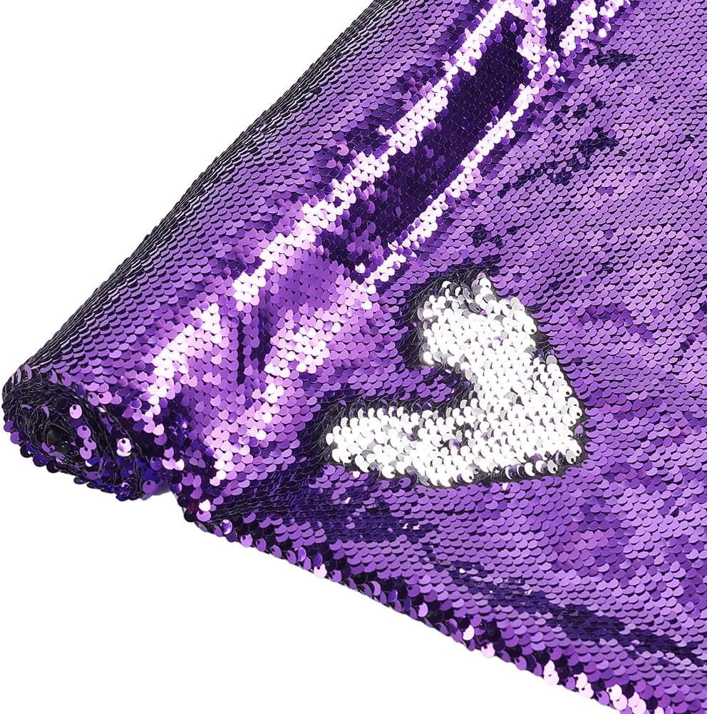Sequin Fabric 1.64x1.09 Yards Shimmer Reversible Sequin Fabric Wall ...