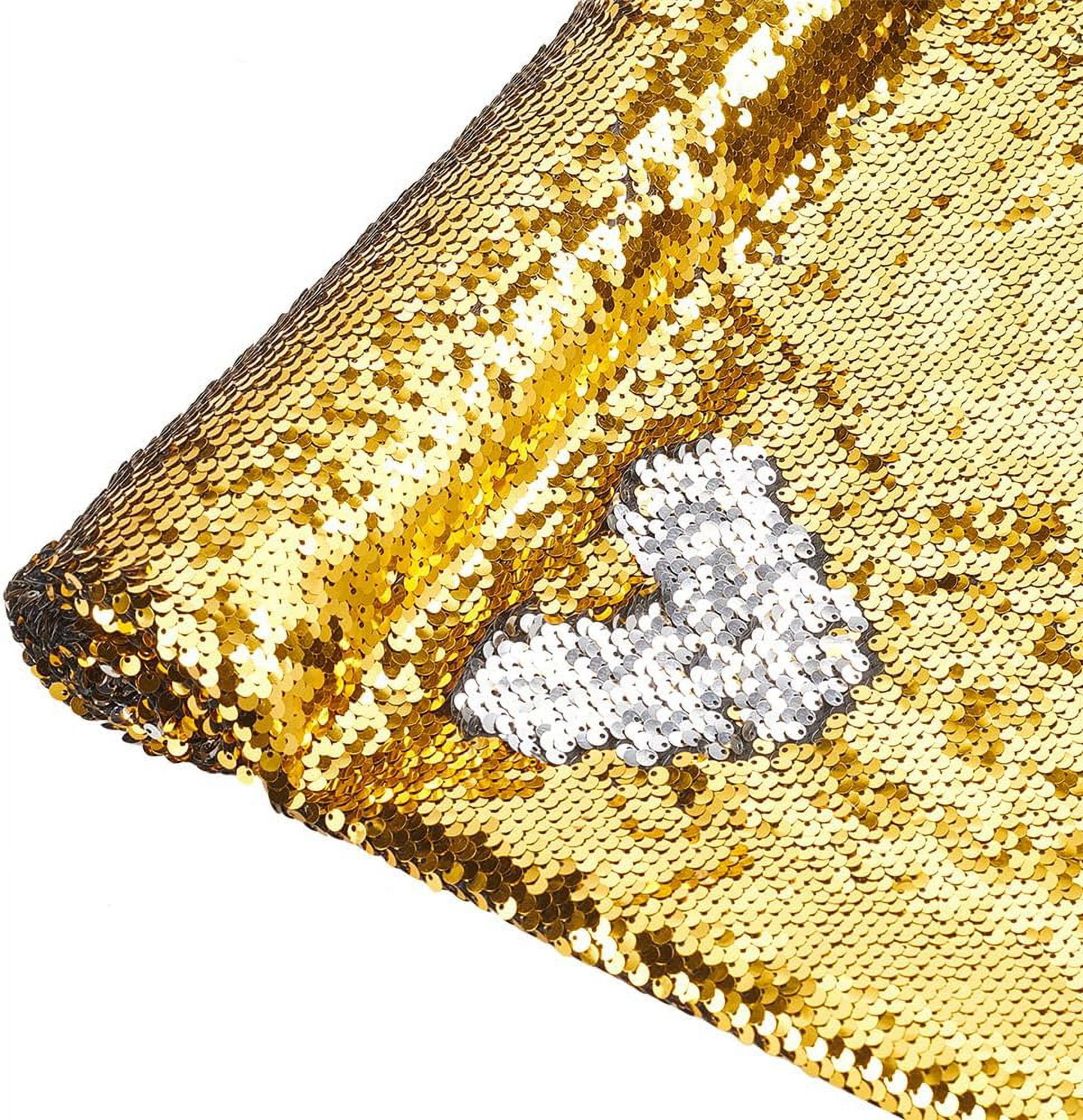 Sequin Fabric 1.64x1.09 Yards Shimmer Reversible Sequin Fabric Wall ...