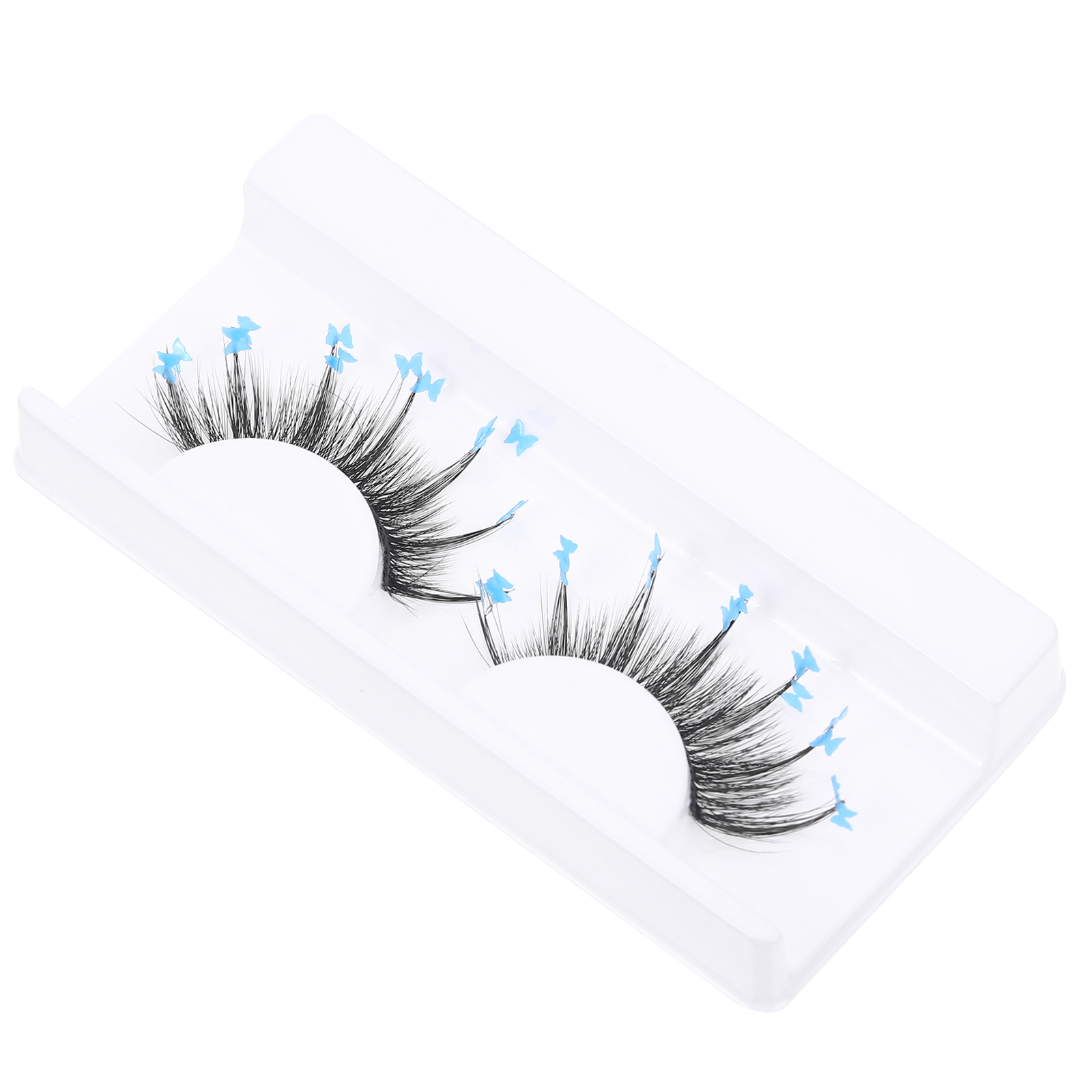 OHOIOLLA Natural Look Eyelash Extensions Sky-Blue 1 Pair 4.1x2in ...