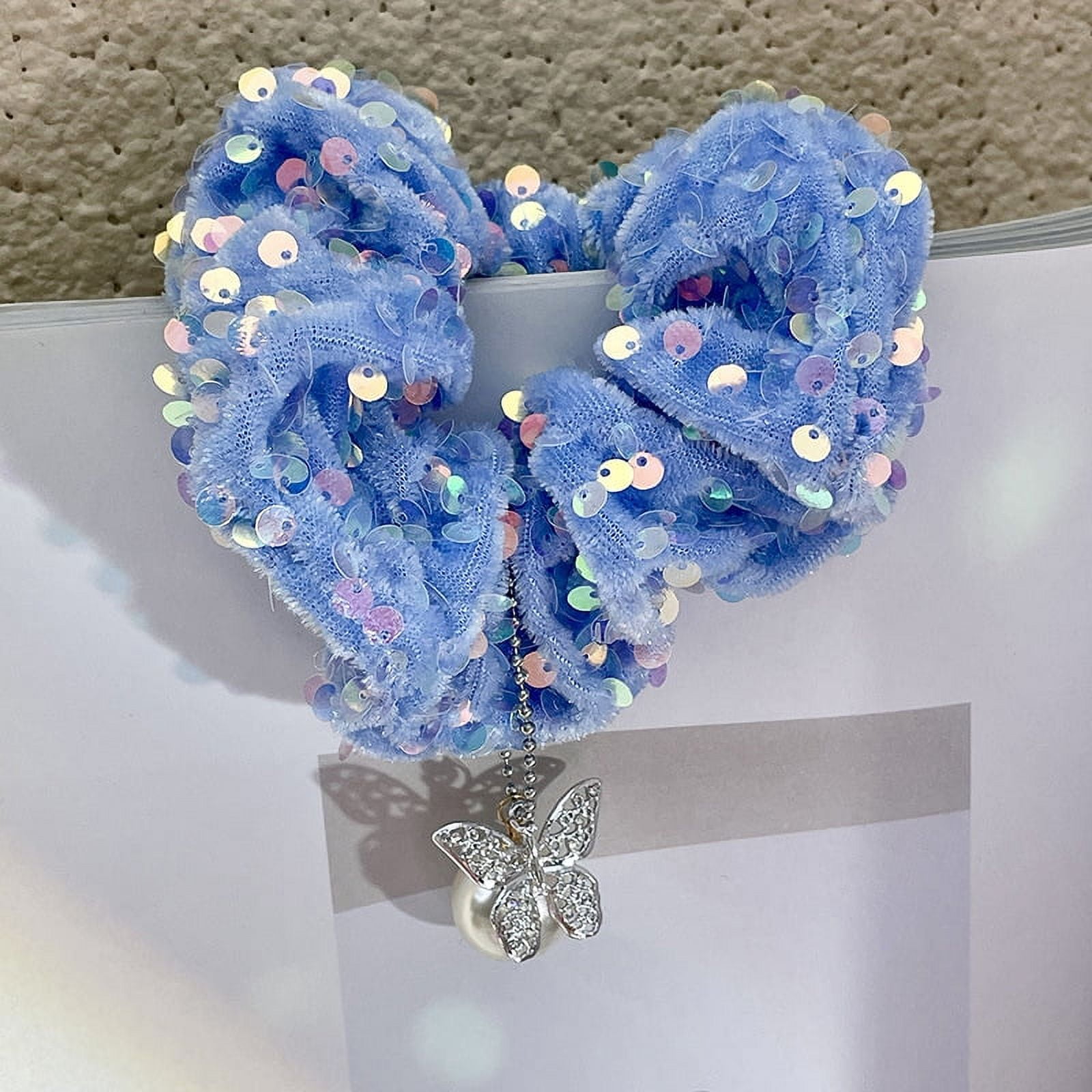 Sequin Hair Scrunchie Hair Ponytail Holders Hair Wrist Tie Band with ...
