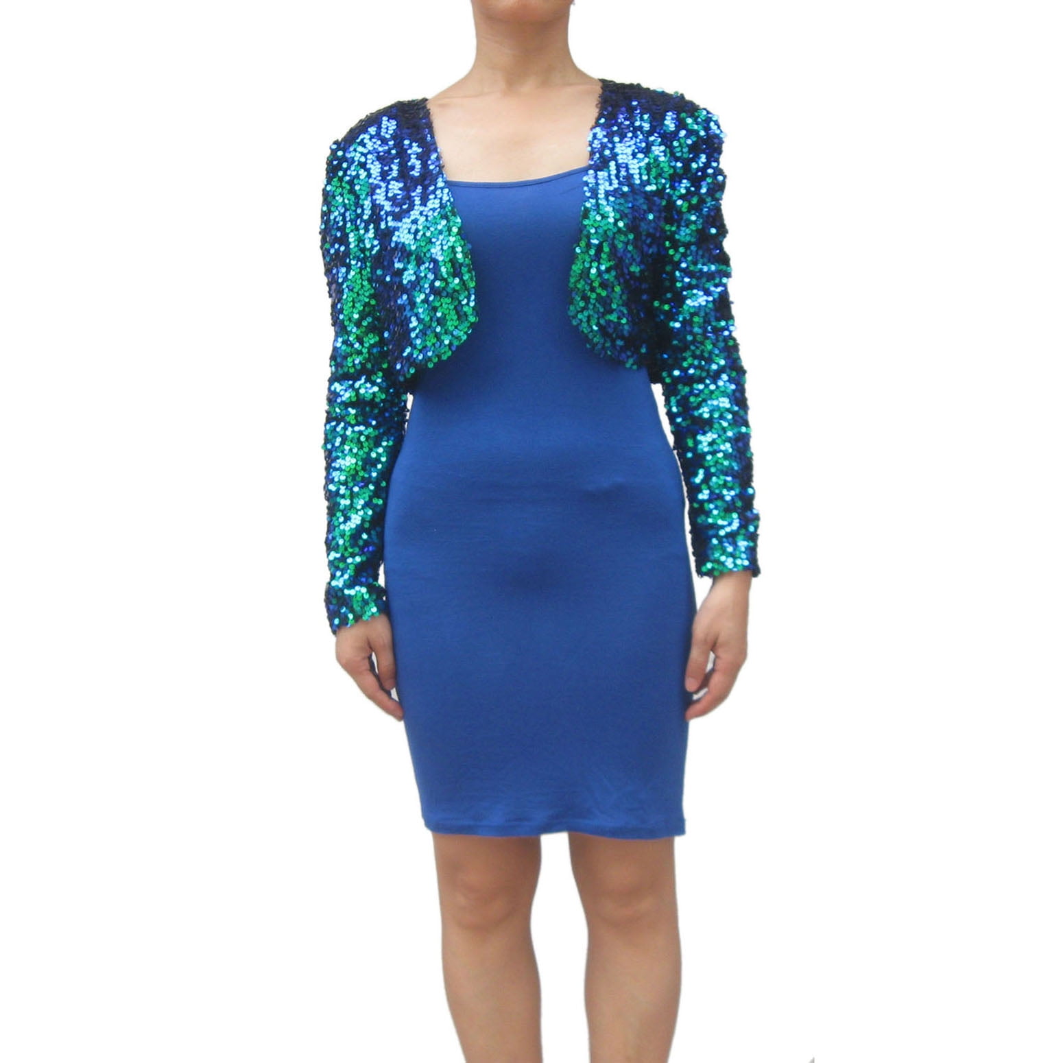 Sequin Jacket Bolero to Night Out Stage Show Clothes Shrug Cardigan ...