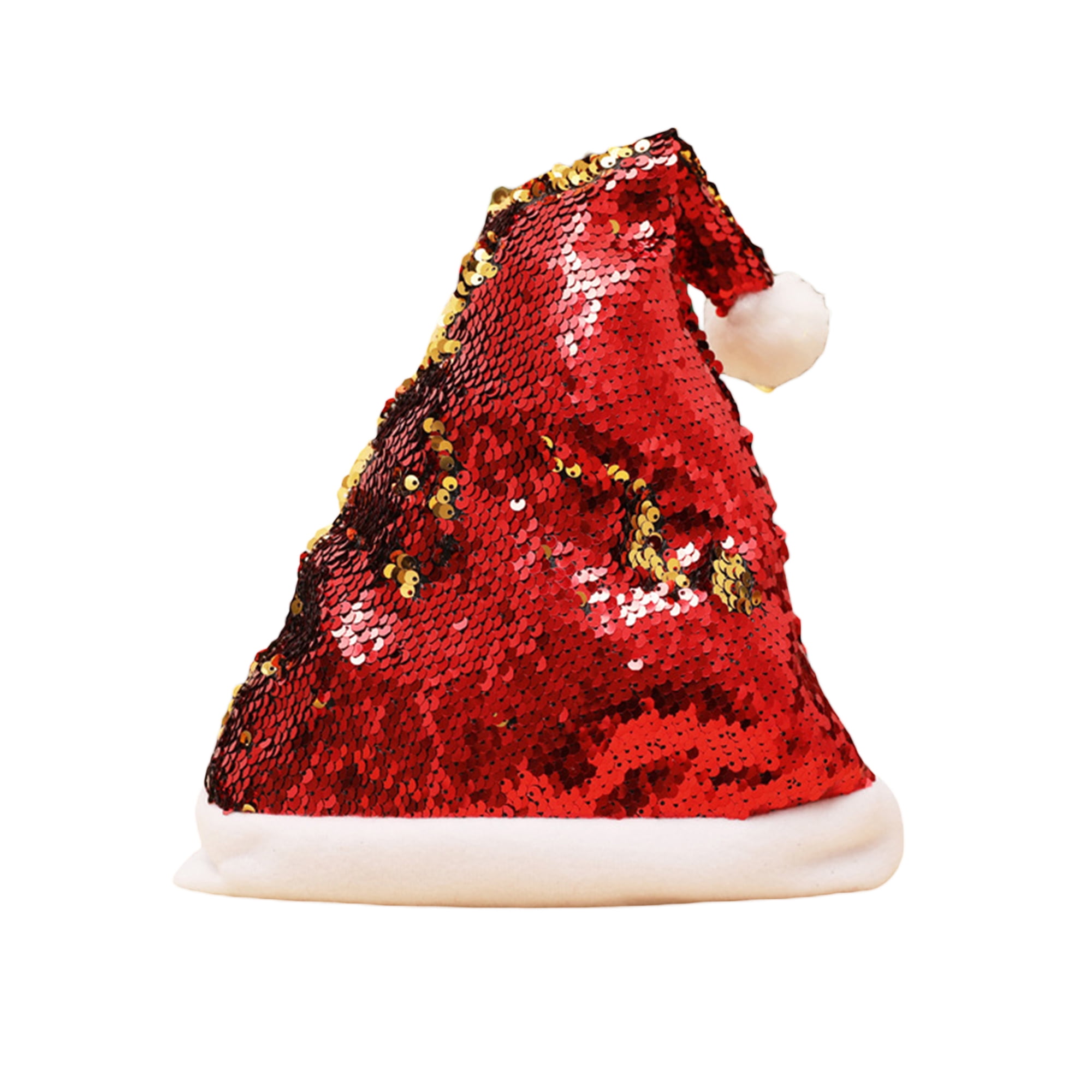 Sequin Santa Hats for Adults Sparkle Christmas Hat Santa Claus Cap ...