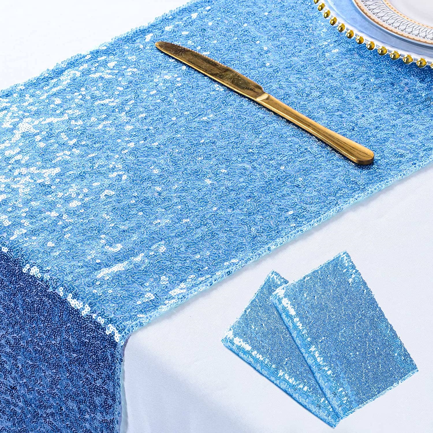 Sequin Table Runner Sparkly Metallic Sequin Runner for Wedding Party ...