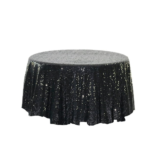 Sequin Tablecloth Round 48 Inch Sequin Table Cover Sparkly Drape Table Cloths Table Overlay for ...