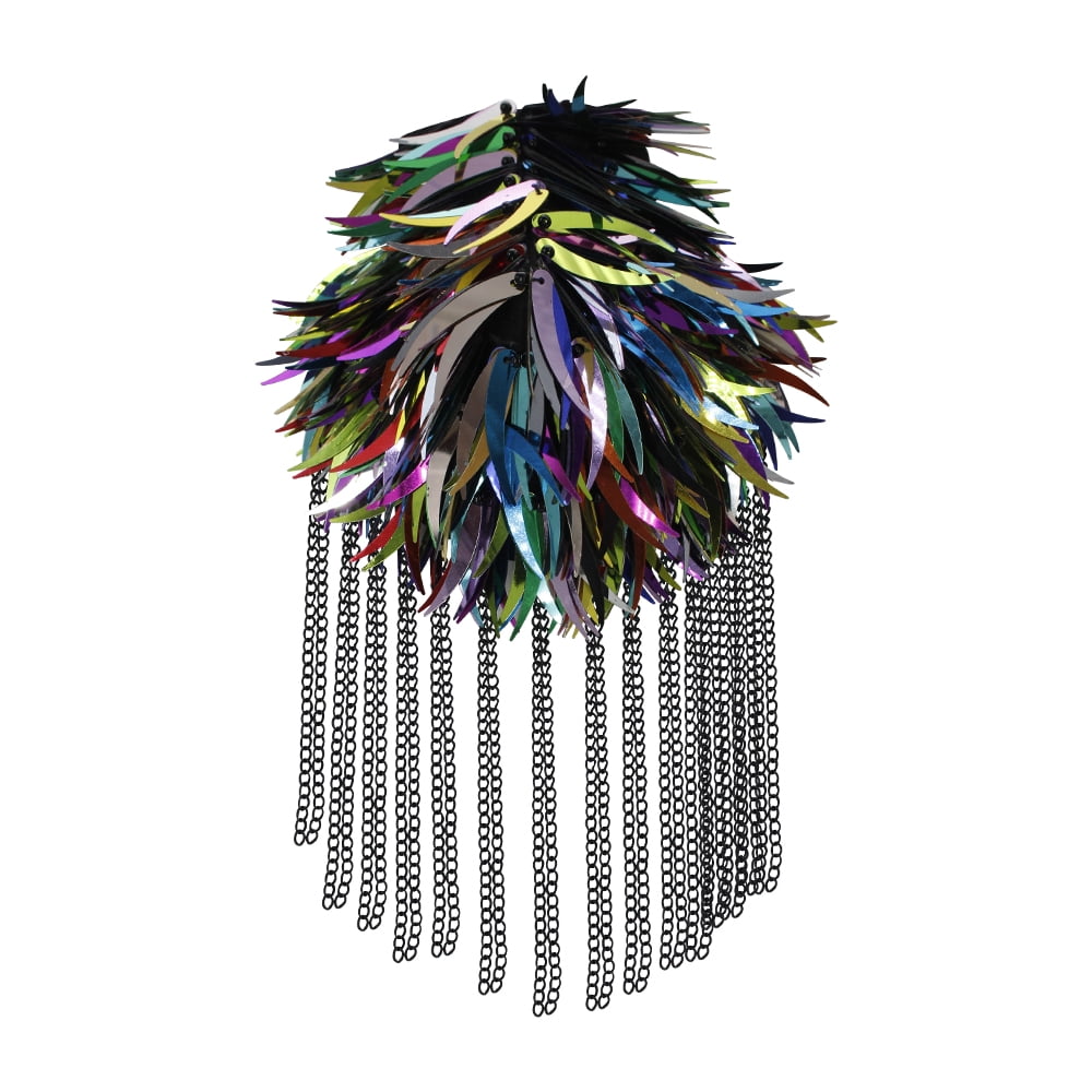 Sequin Tassel Shoulder Epaulette Punk Blazer Shoulder Epaulet Brooch ...