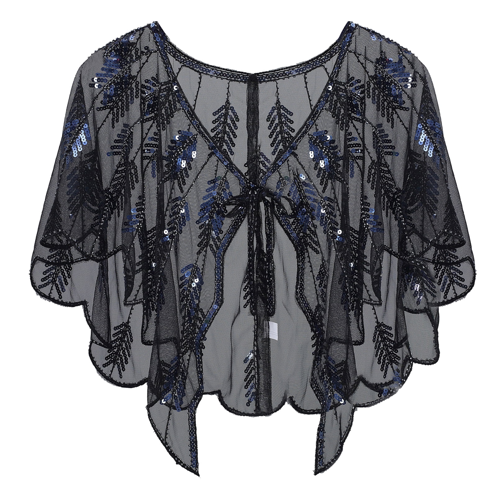 Sequin Wrap Beaded Shawl Cape?Cover Up Mesh For Evening Wedding Party ...