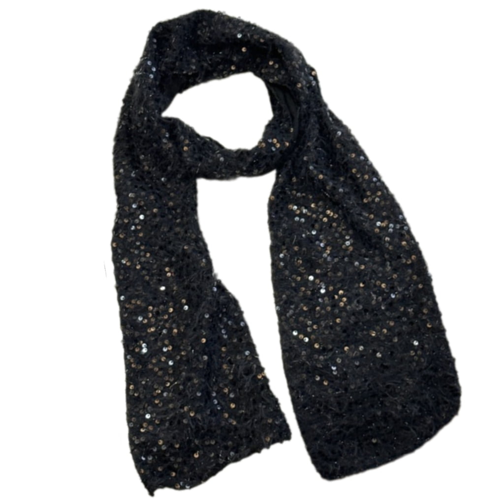 Sequins Embellishment Neckerchief Unisex Warm Scarves Autumn Winter ...