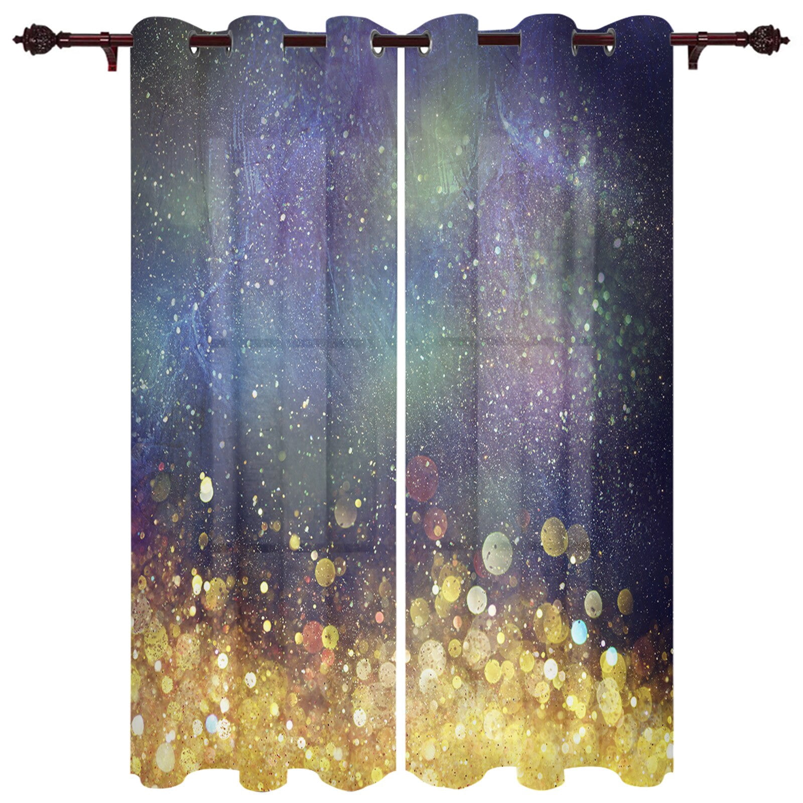 Sequins Shiny Celebrate Fabric Solid Color Curtain Finished Window ...
