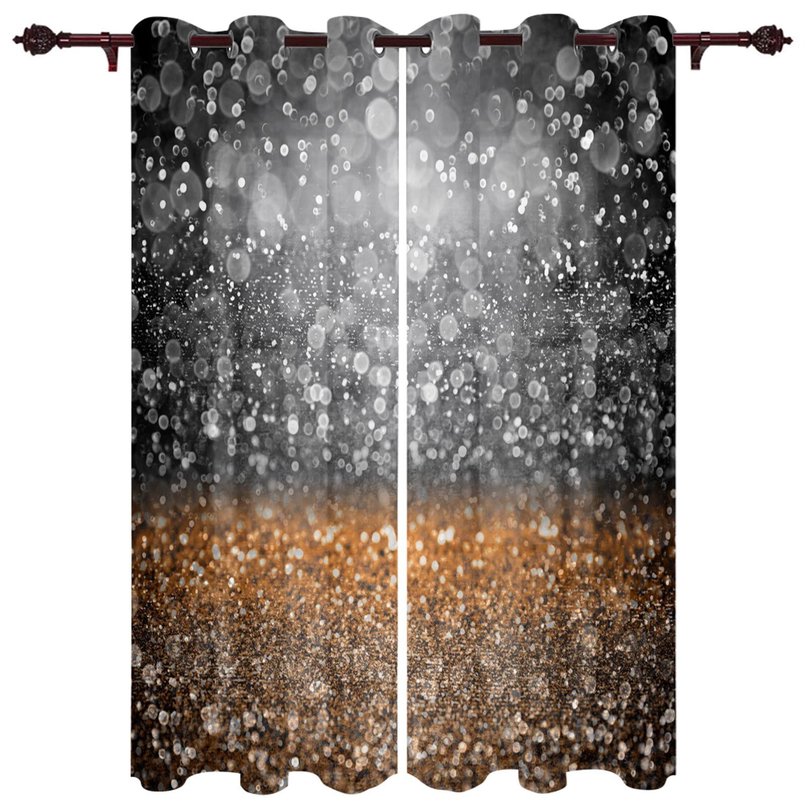 Sequins Shiny Celebrate Fabric Solid Color Curtain Finished Window ...