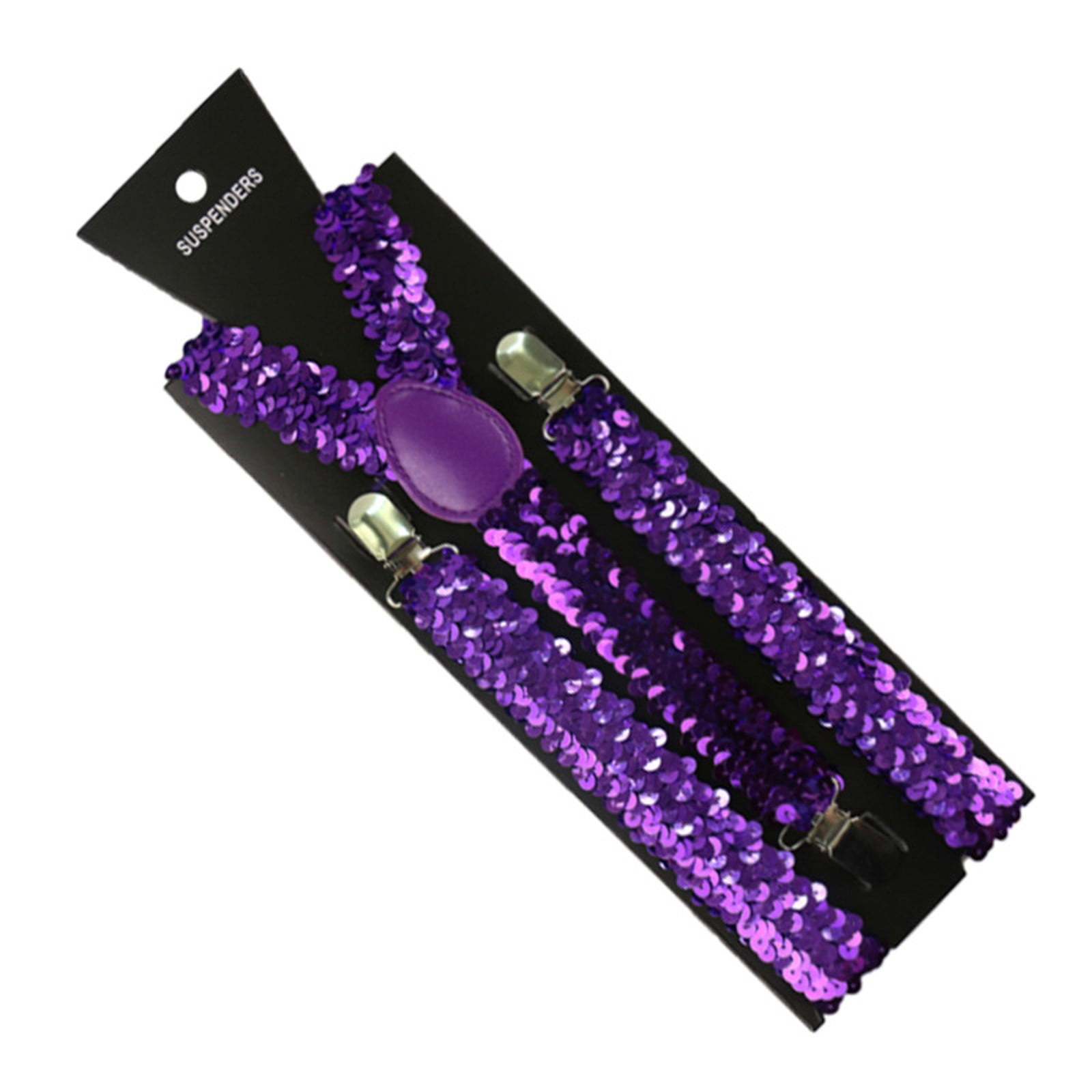 Sequins Straps With Bow Set Stage Performance Adjustable Elastic Elastic Back Straps Suspender ...