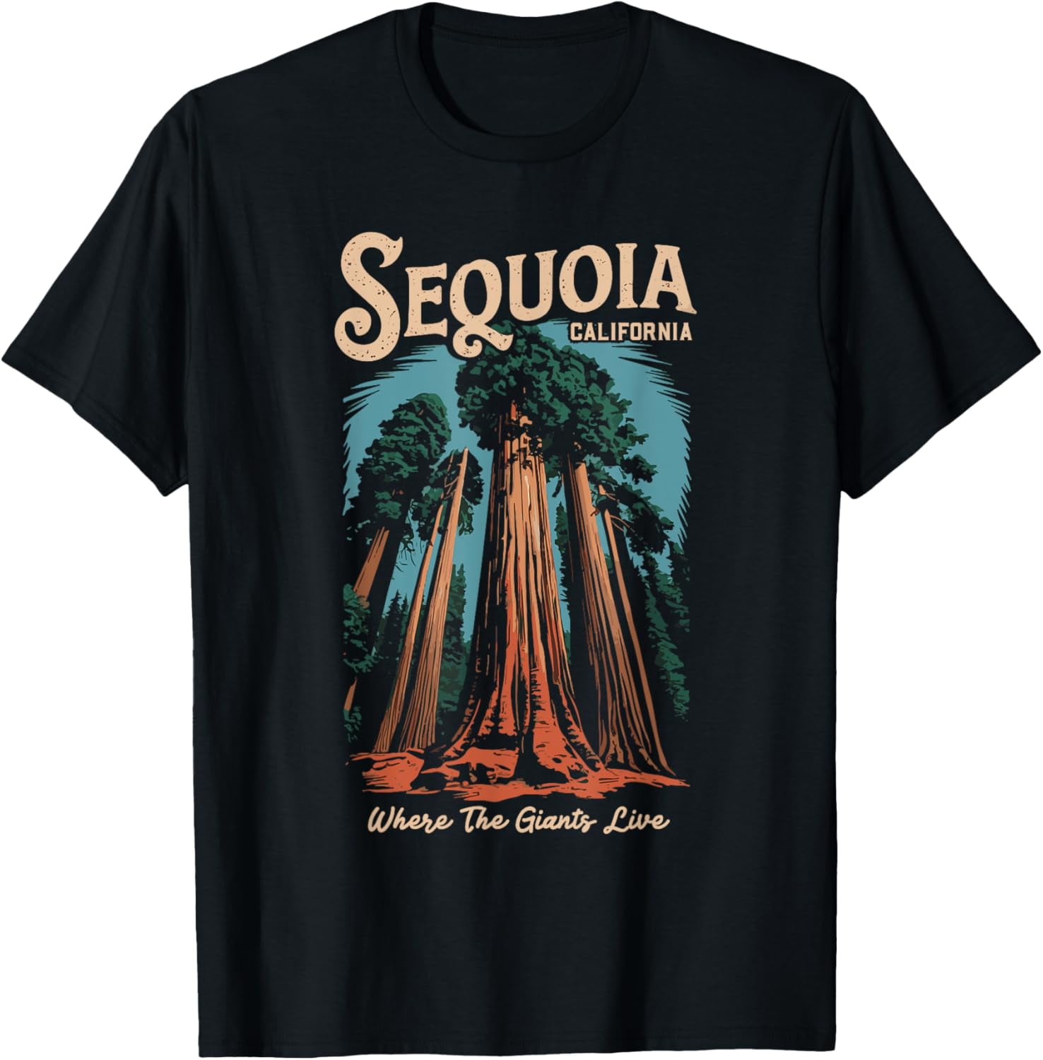 Sequoia California Giant Tree Outdoors T Shirt - Walmart.com