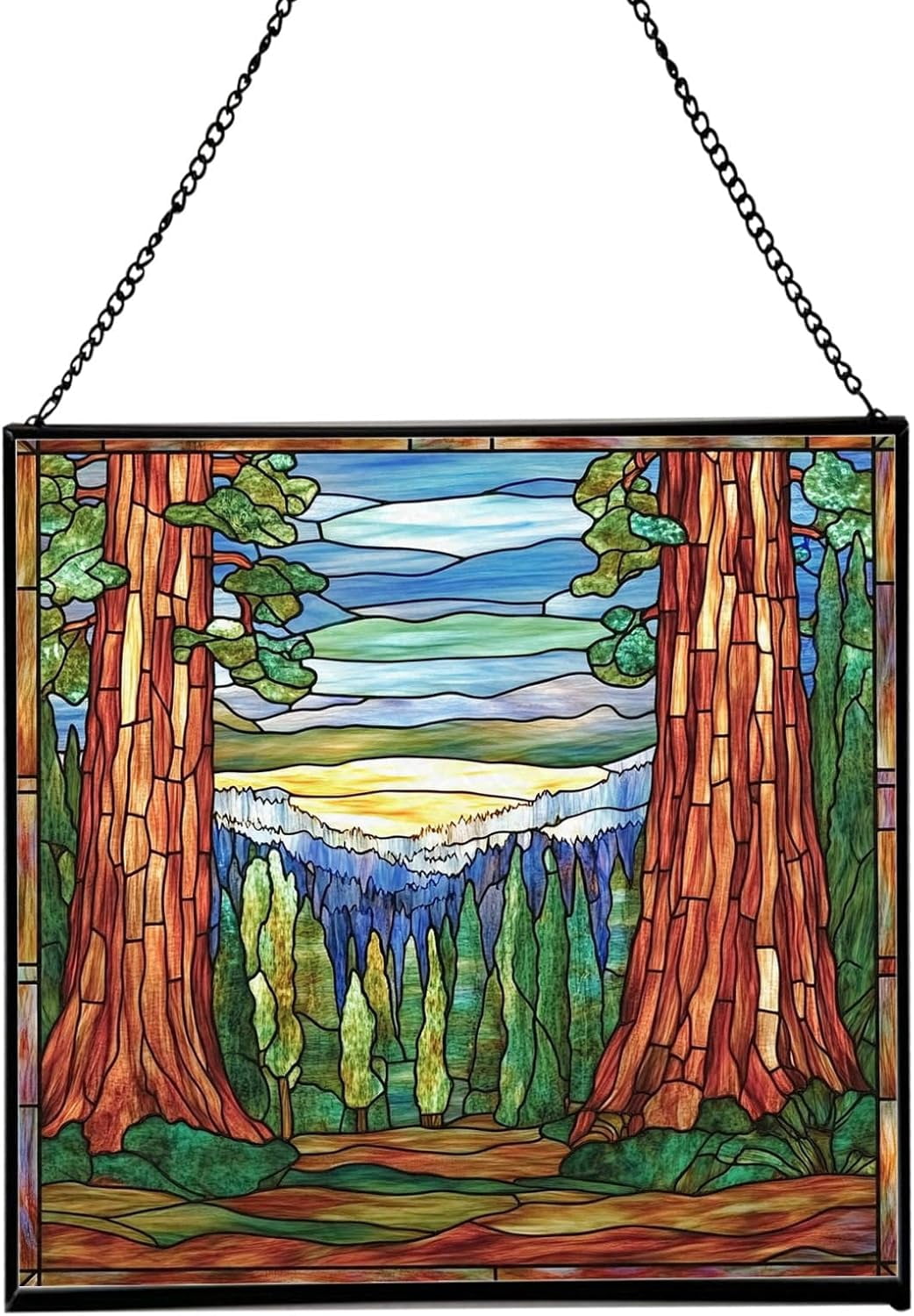Sequoia National Forest-California Landscape Stained Glass Suncatcher ...