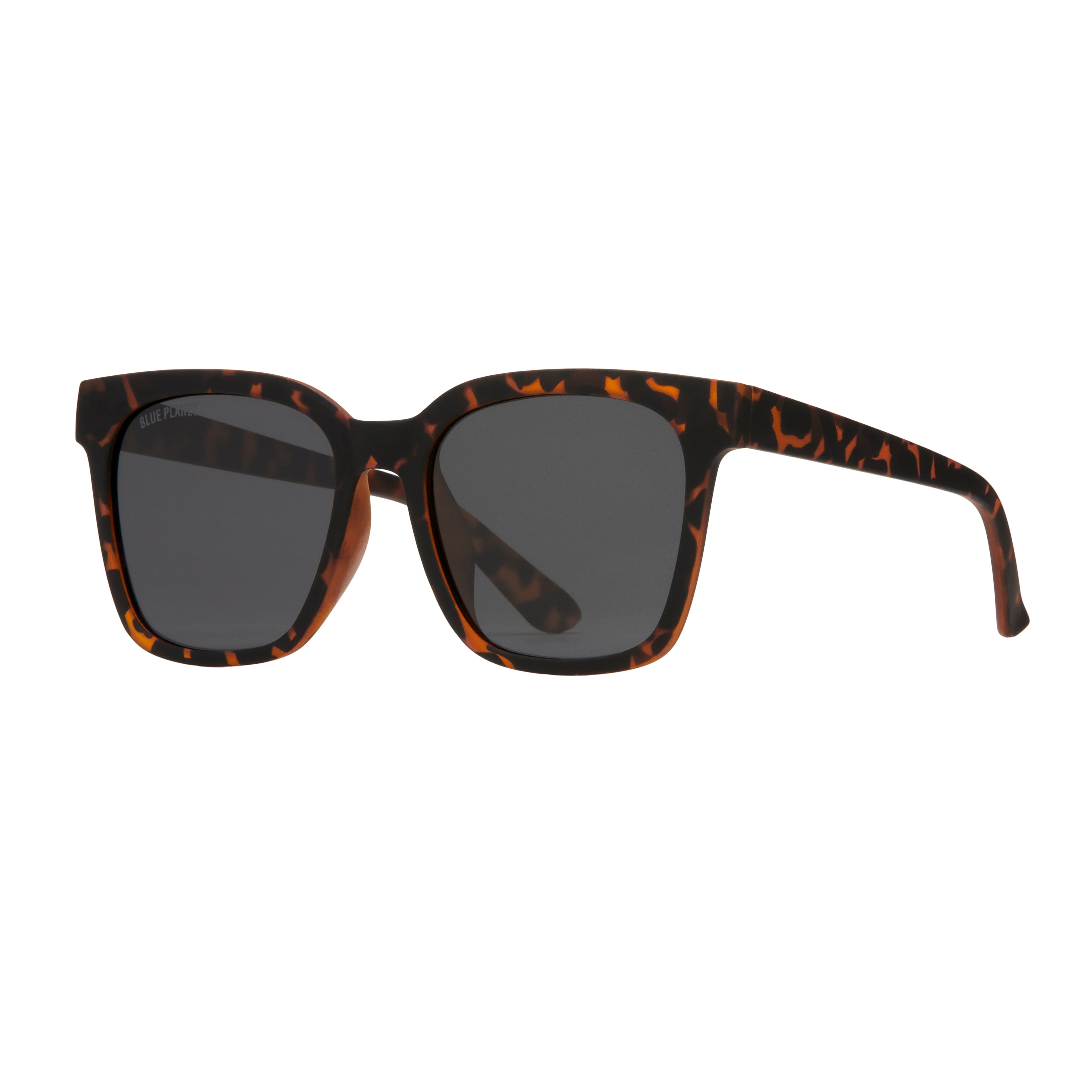 Sequoia Soft Walnut Tortoise Square Polarized Sunglasses, Recycled ...