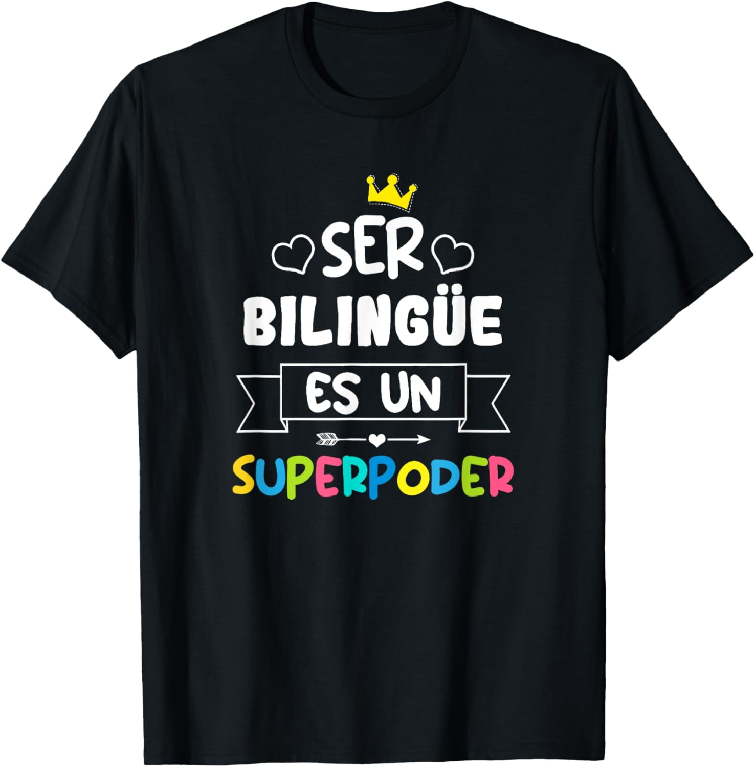 Ser bilingue es un superpoder Funny Maestra Spanish Teacher T-Shirt ...