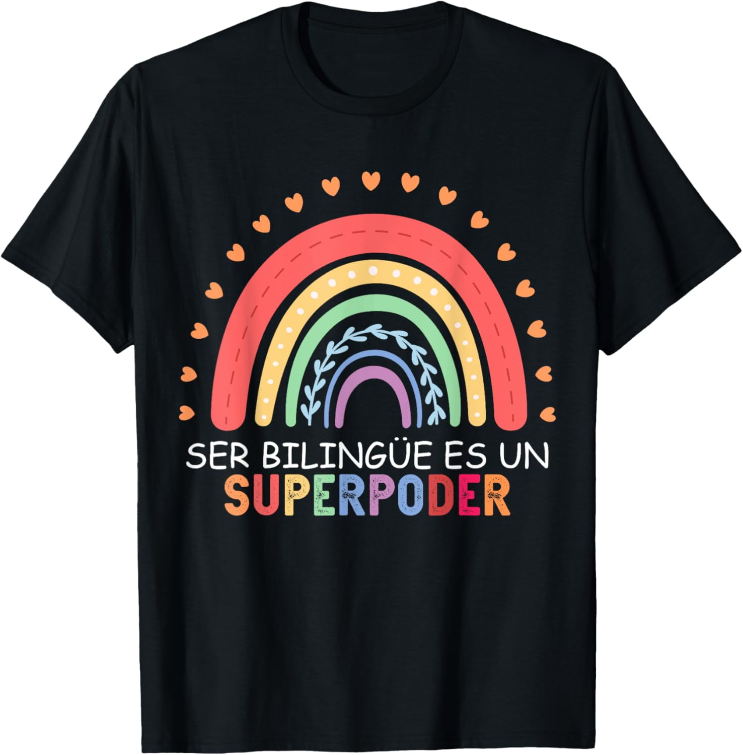 Ser bilingue es un superpoder Spanish Teacher back to school T-Shirt ...