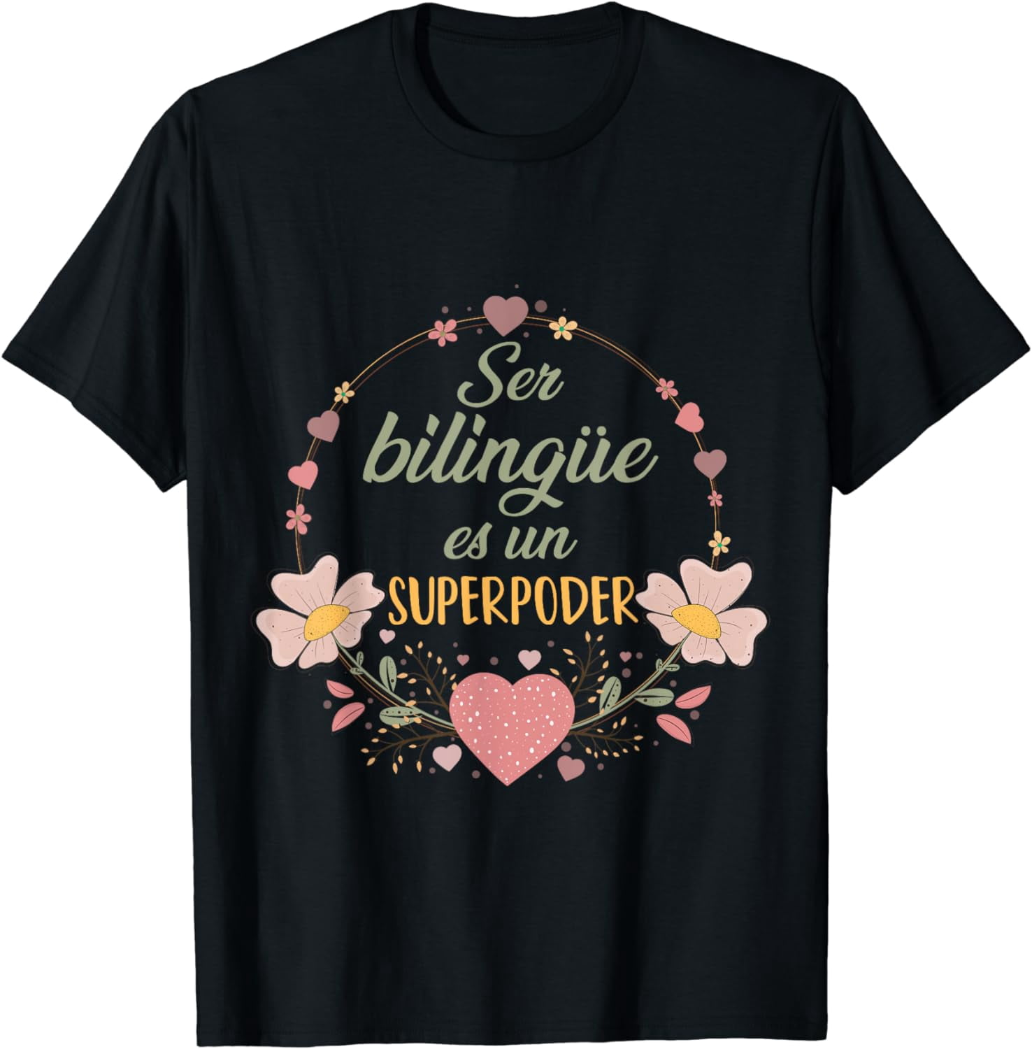Ser bilingue es un superpoder Spanish Teacher esl Teacher T-Shirt mens ...