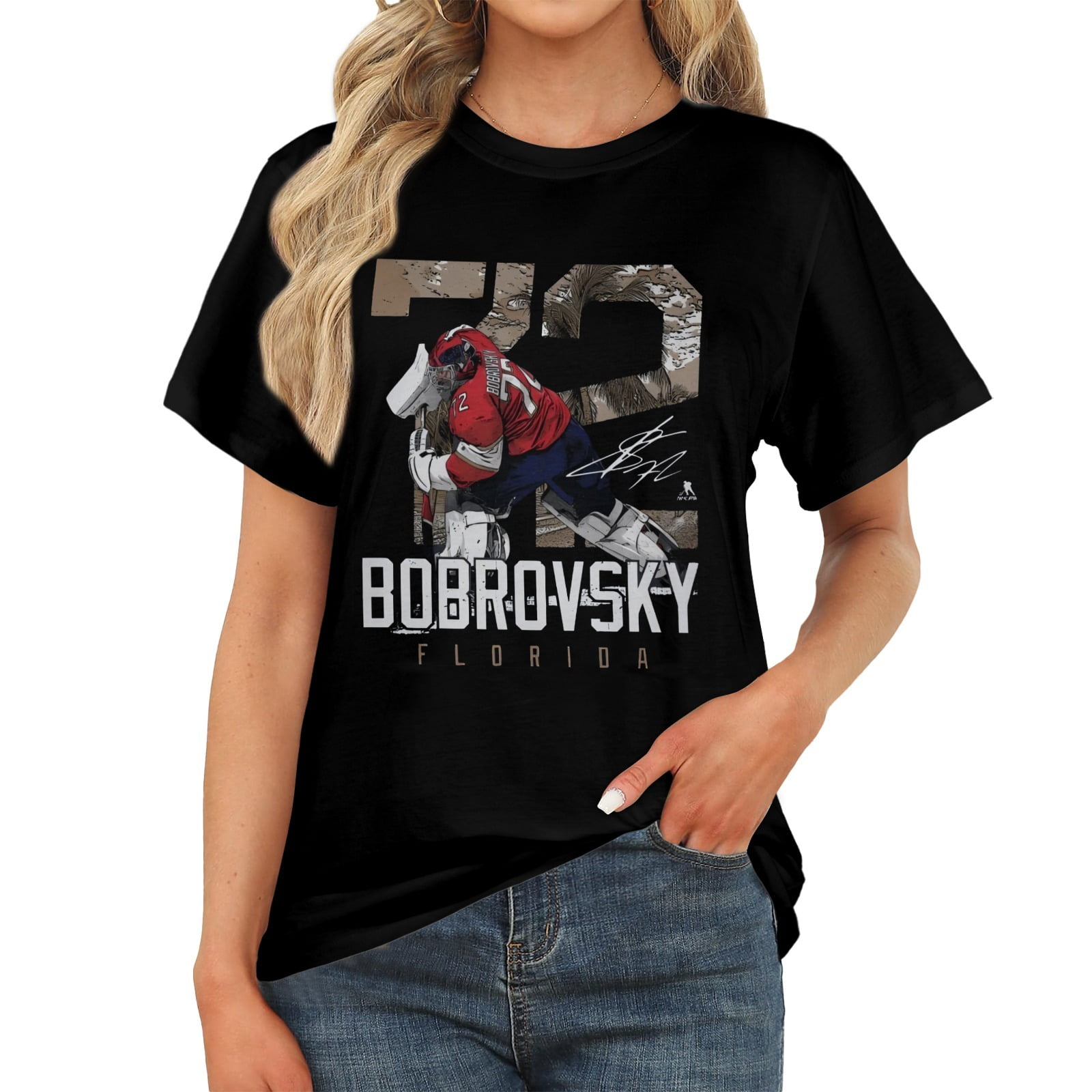 Ser-gei Bob-rovsky Women's Comfort Cotton Tee - Perfect for Office, Home & Shopping - Walmart.com