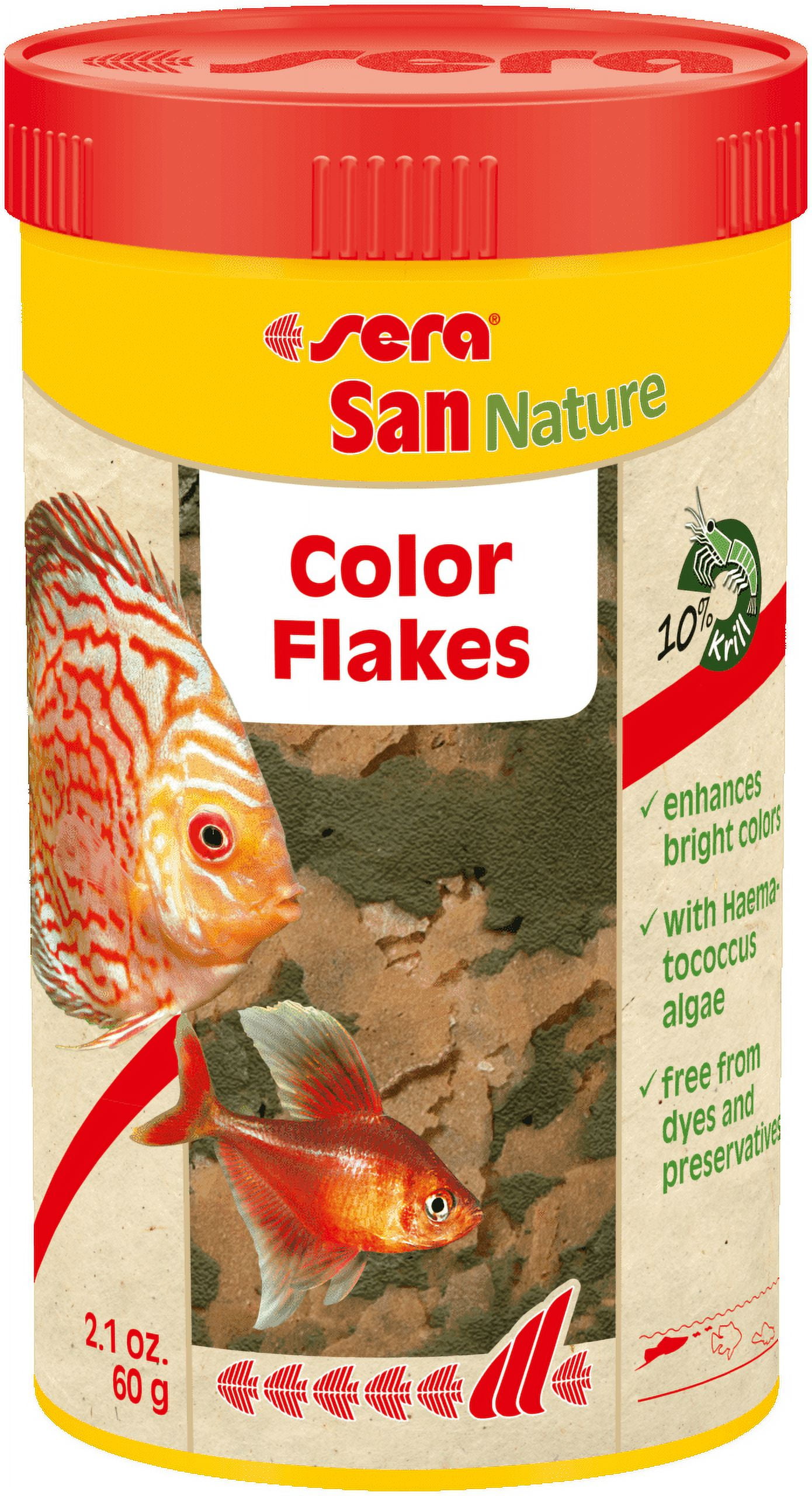 Sera San Nature Color Flakes Color Enhancing Fish Food 60G - Walmart.com